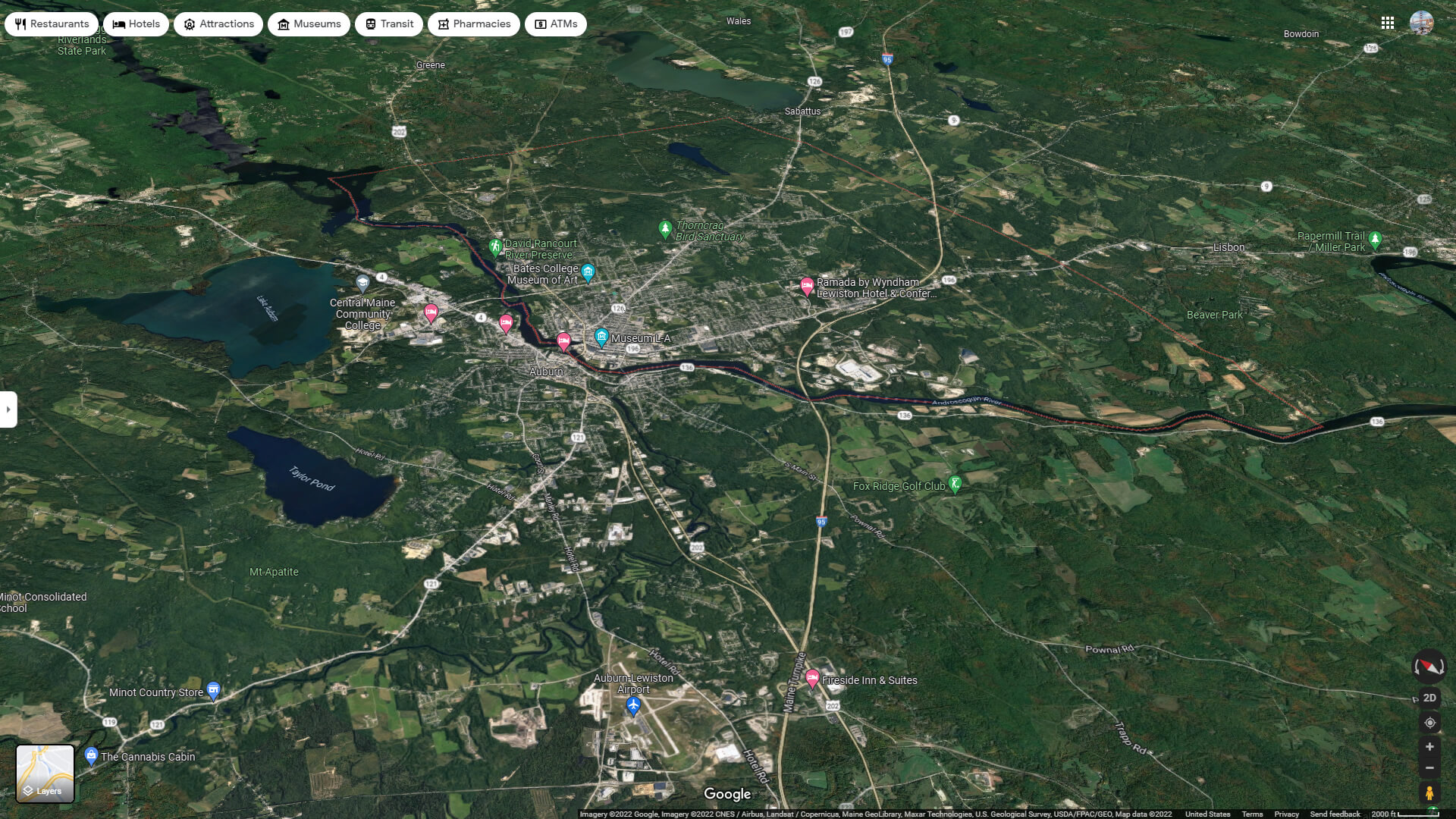 Lewiston Maine Map - United States