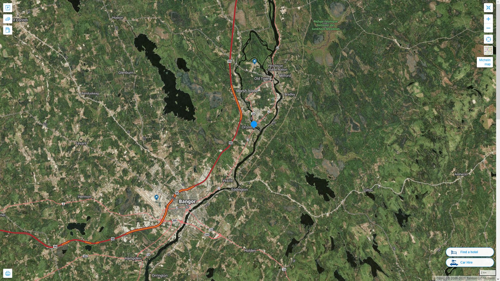 Orono, Maine Map