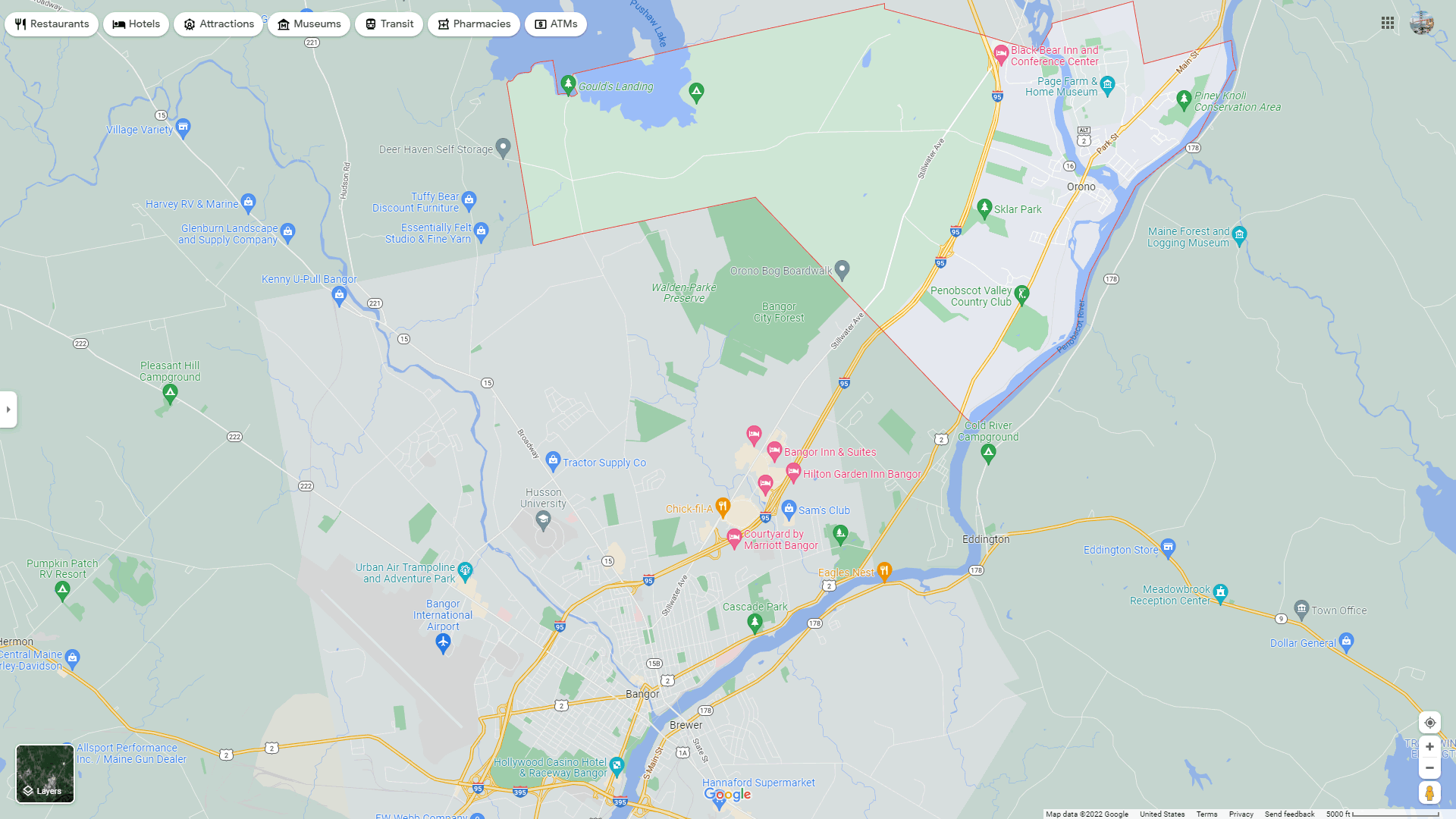 Orono, Maine Map
