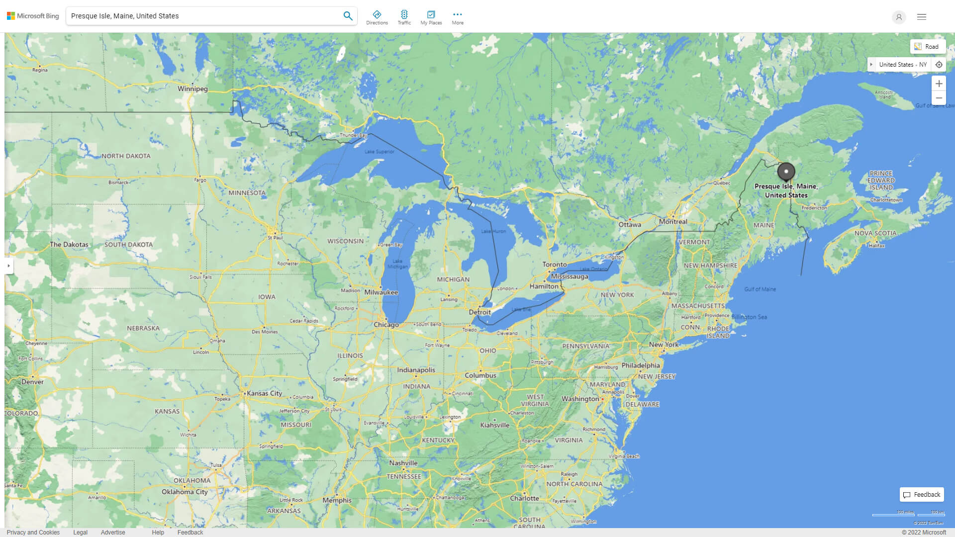 Presque Isle, Maine Map