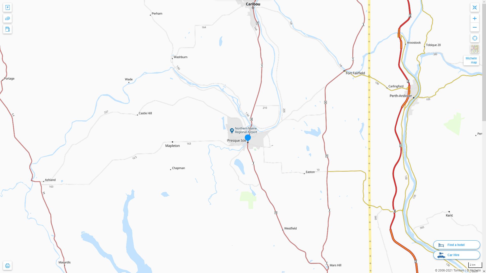 Presque Isle, Maine Map