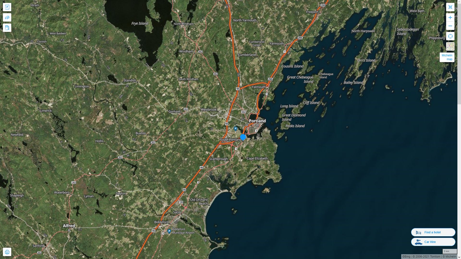 South Portland, Maine Map