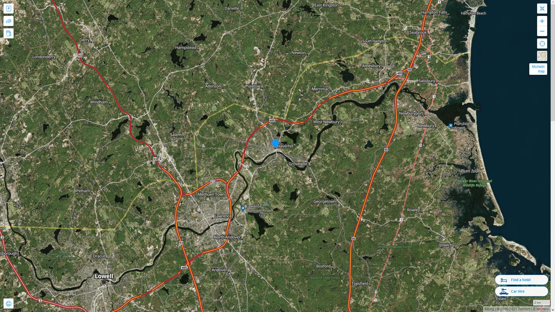 Haverhill, Massachusetts Map