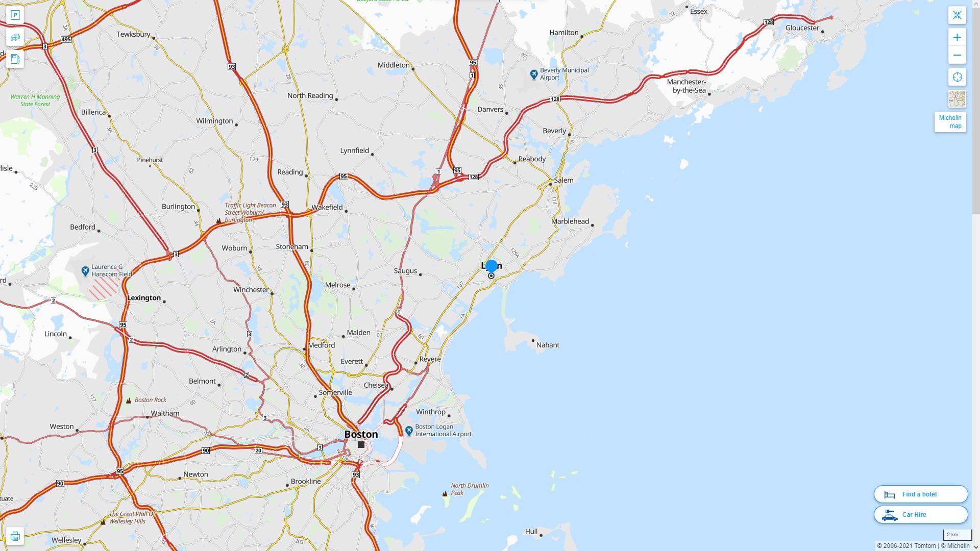 Lynn, Massachusetts Map