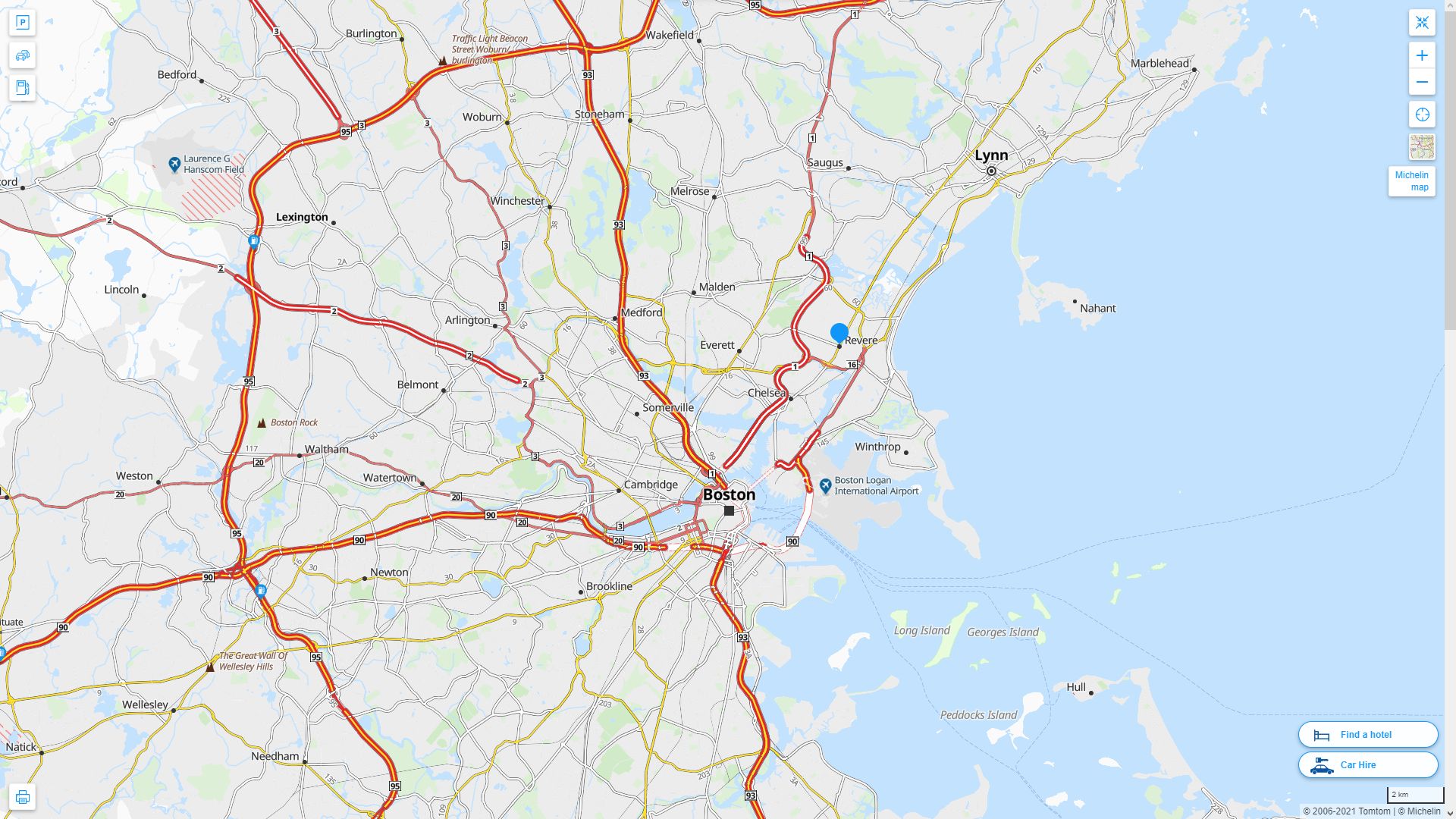 Revere, Massachusetts Map