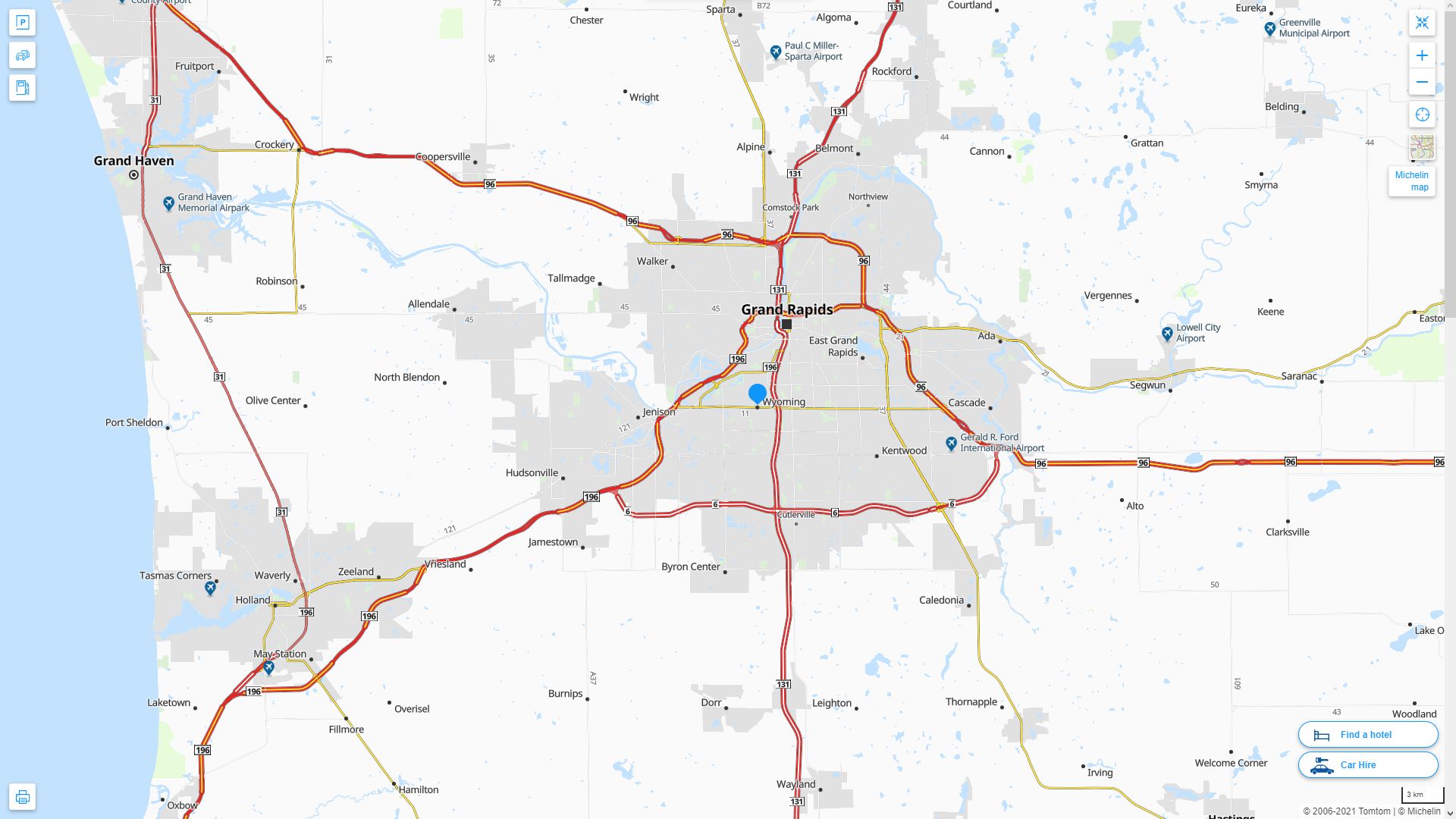 Wyoming, Michigan Map