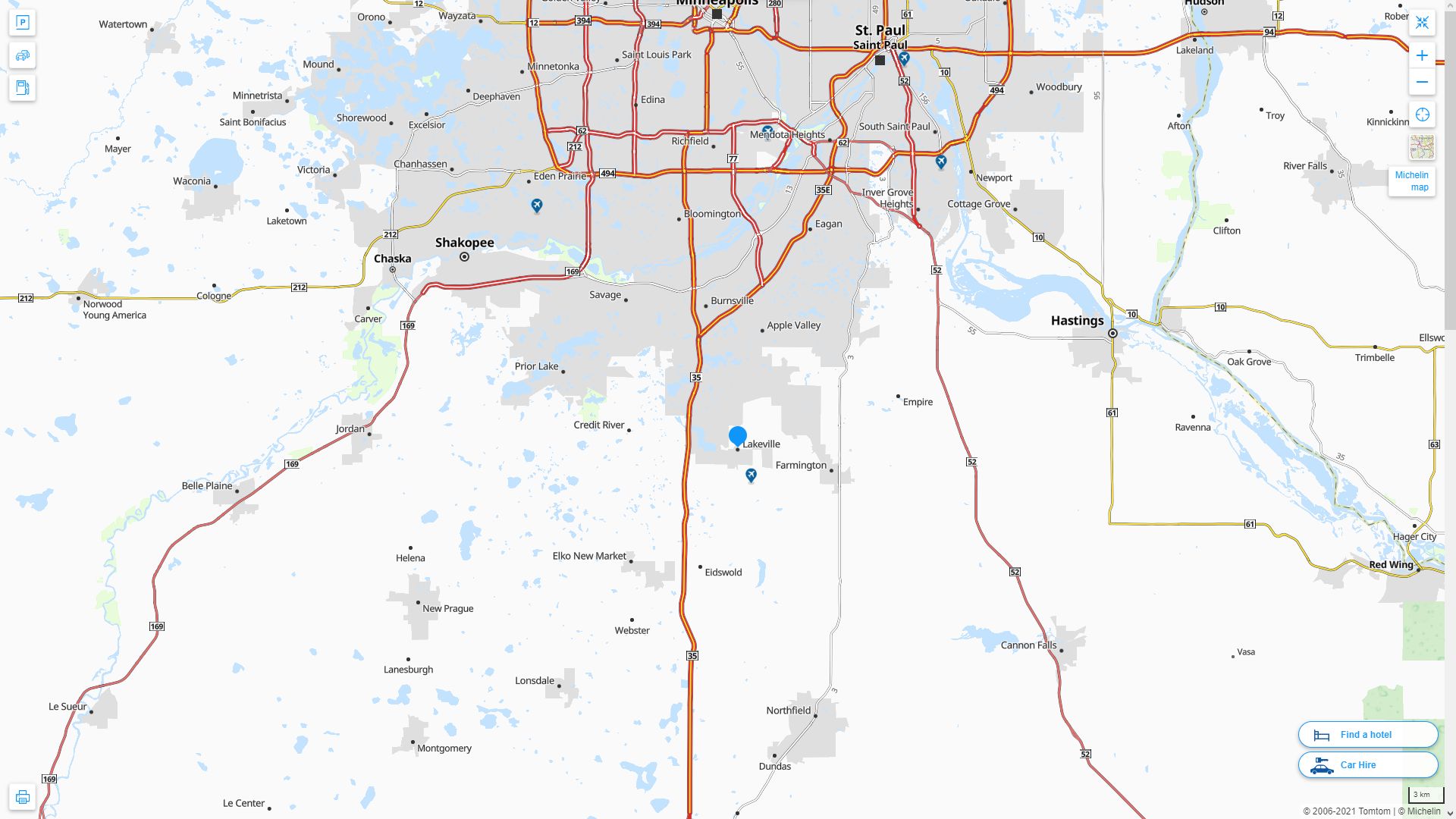 Lakeville, Minnesota Map