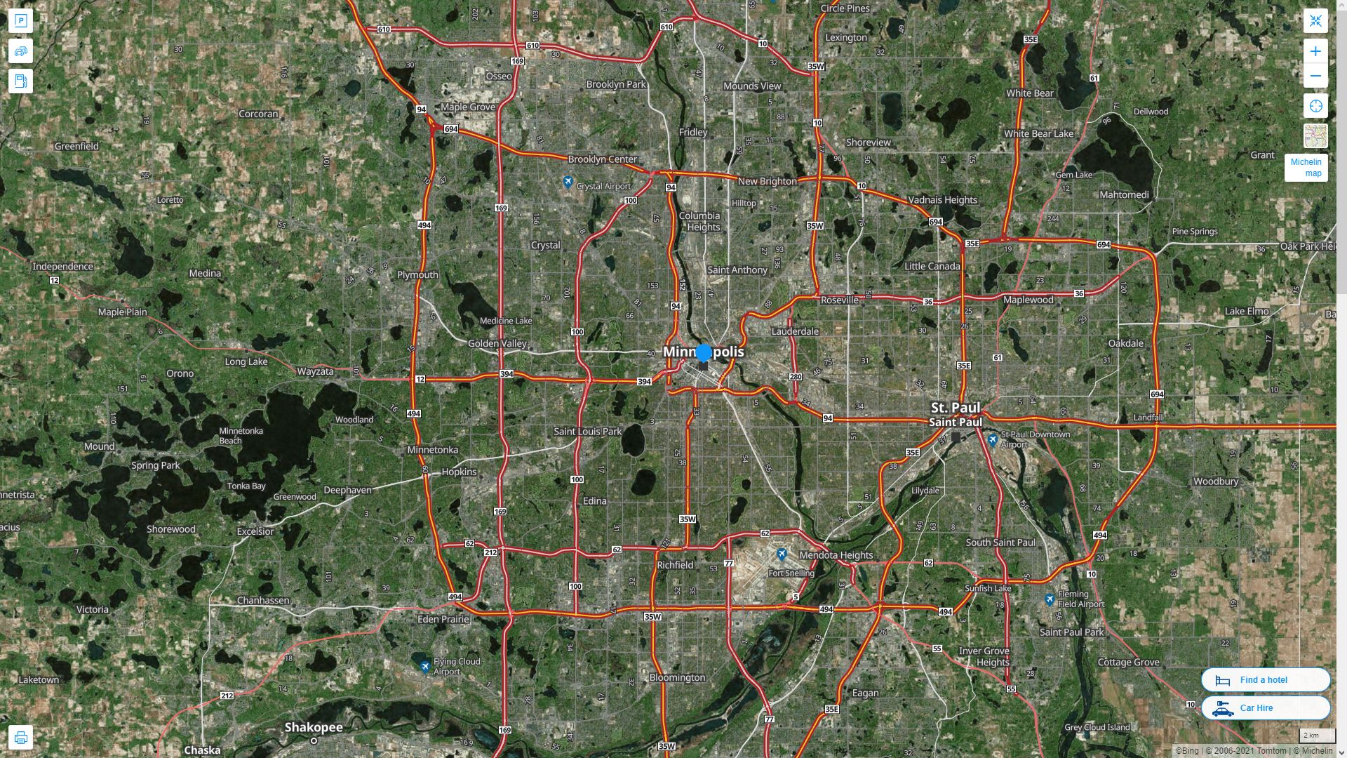 Minneapolis, Minnesota Map