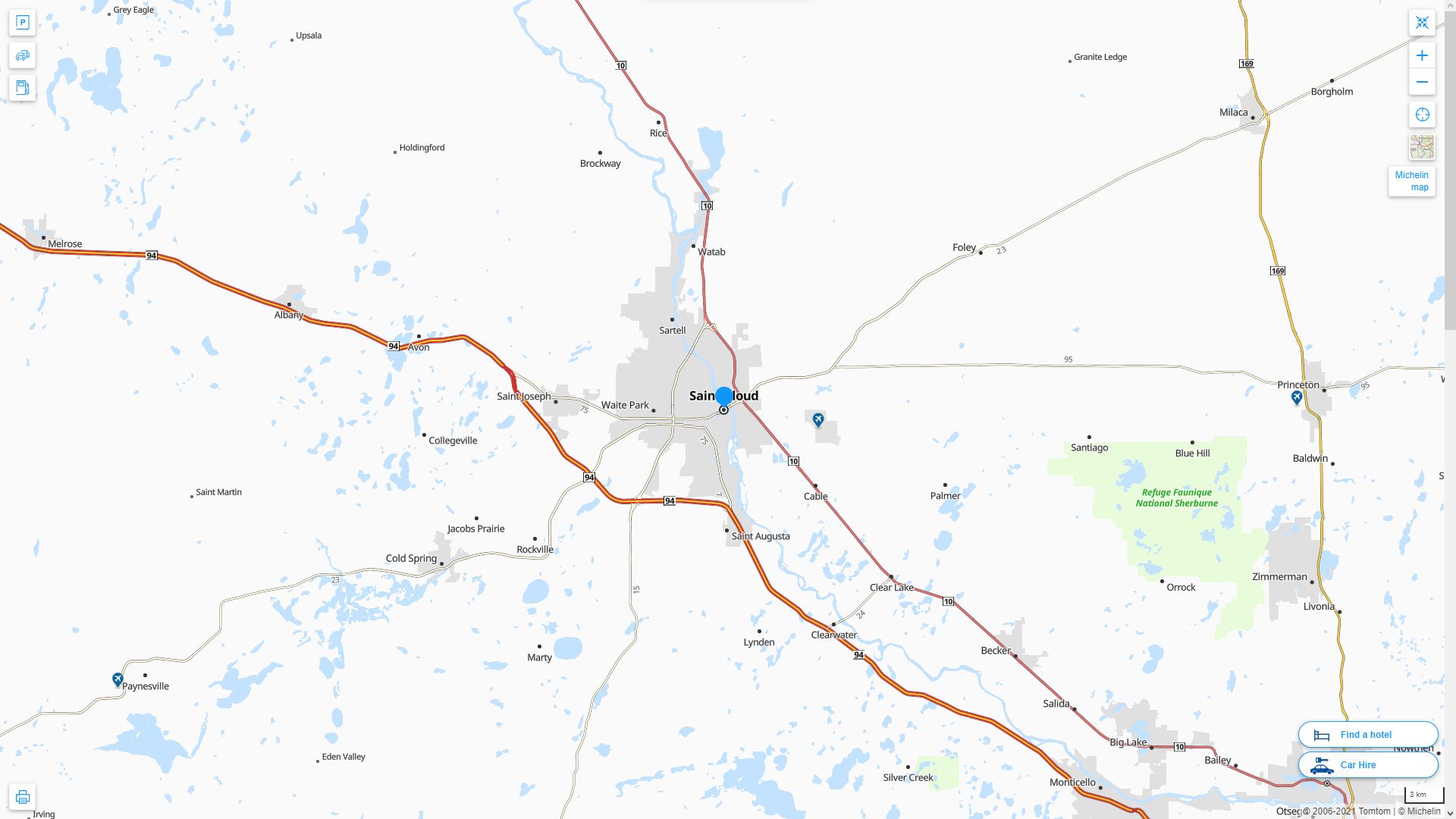 St. Cloud, Minnesota Map