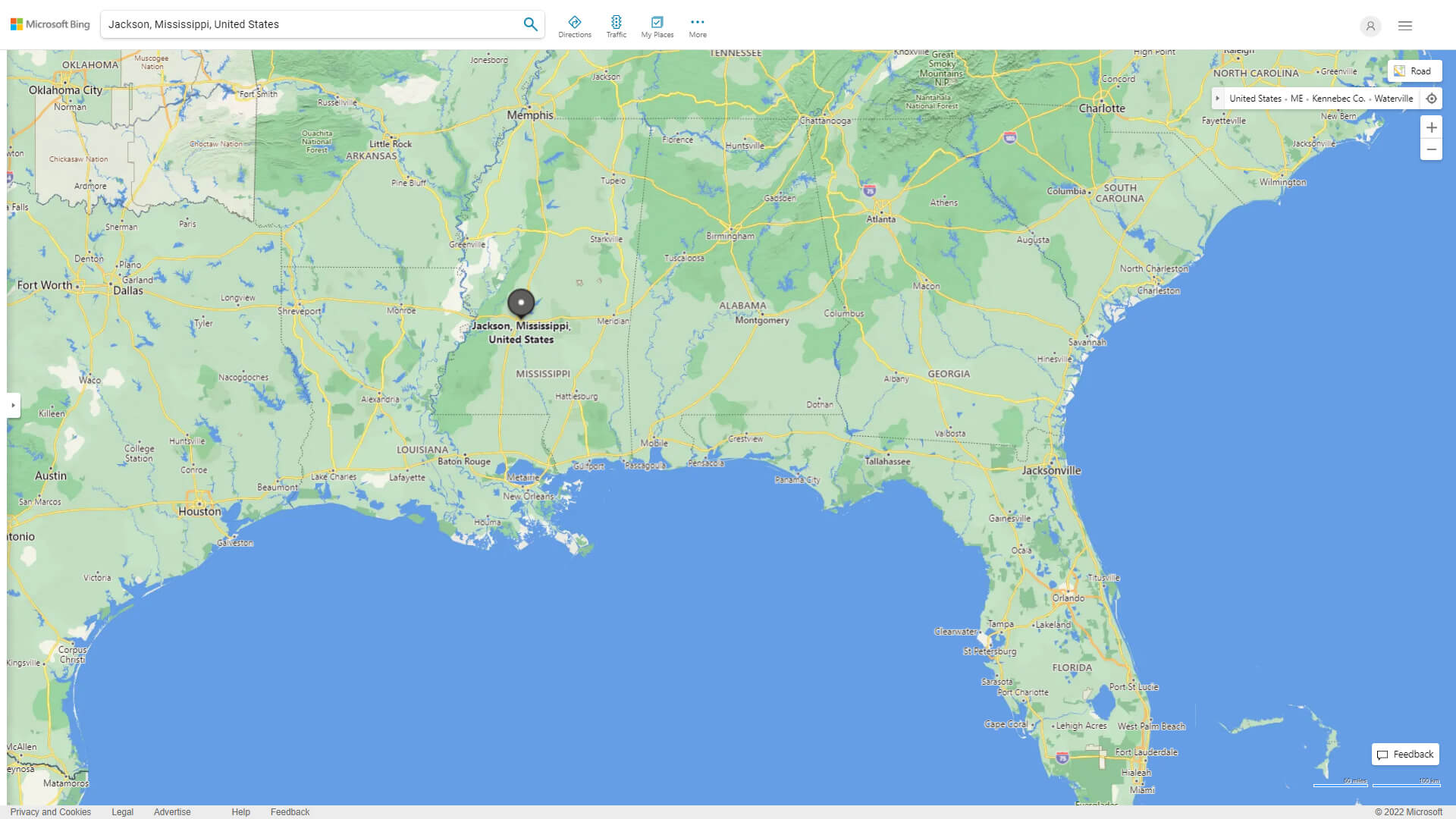 Jackson, Mississippi Map