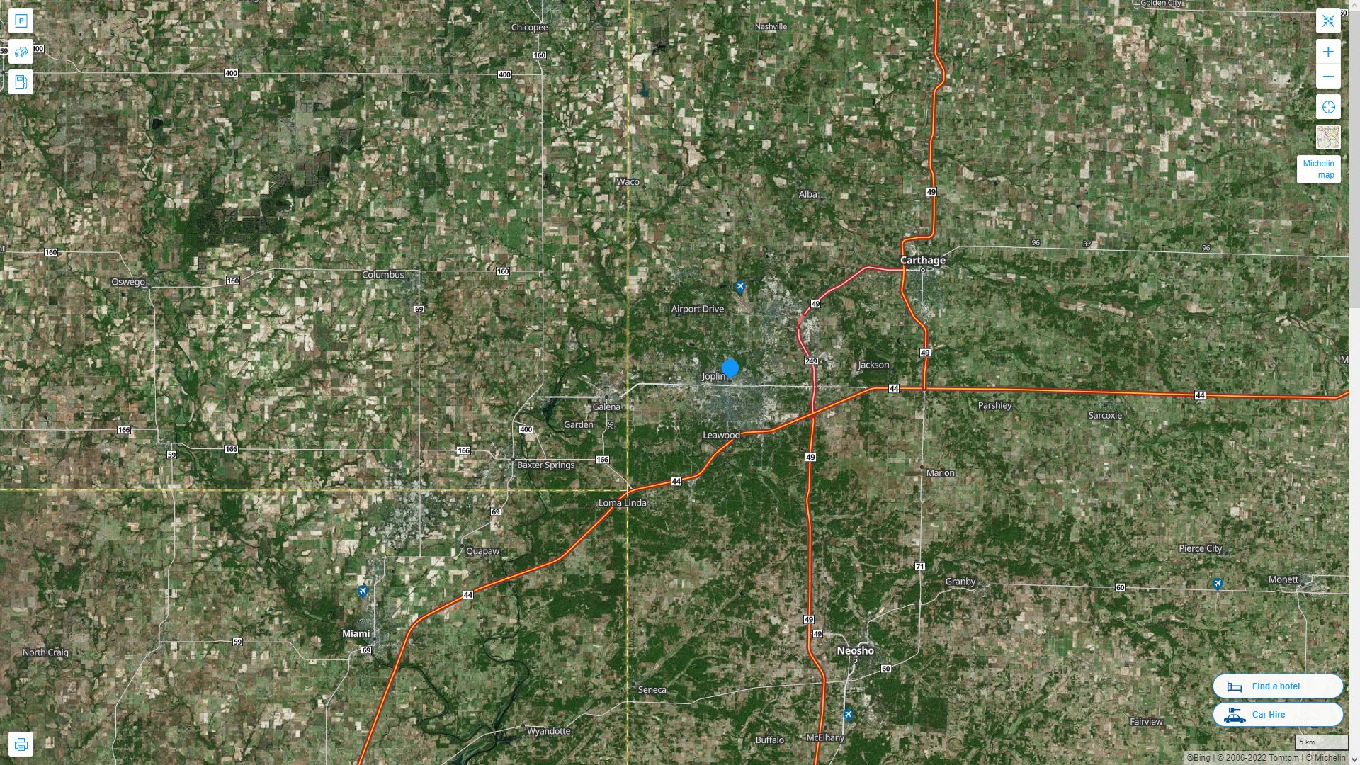 Joplin, Missouri Map