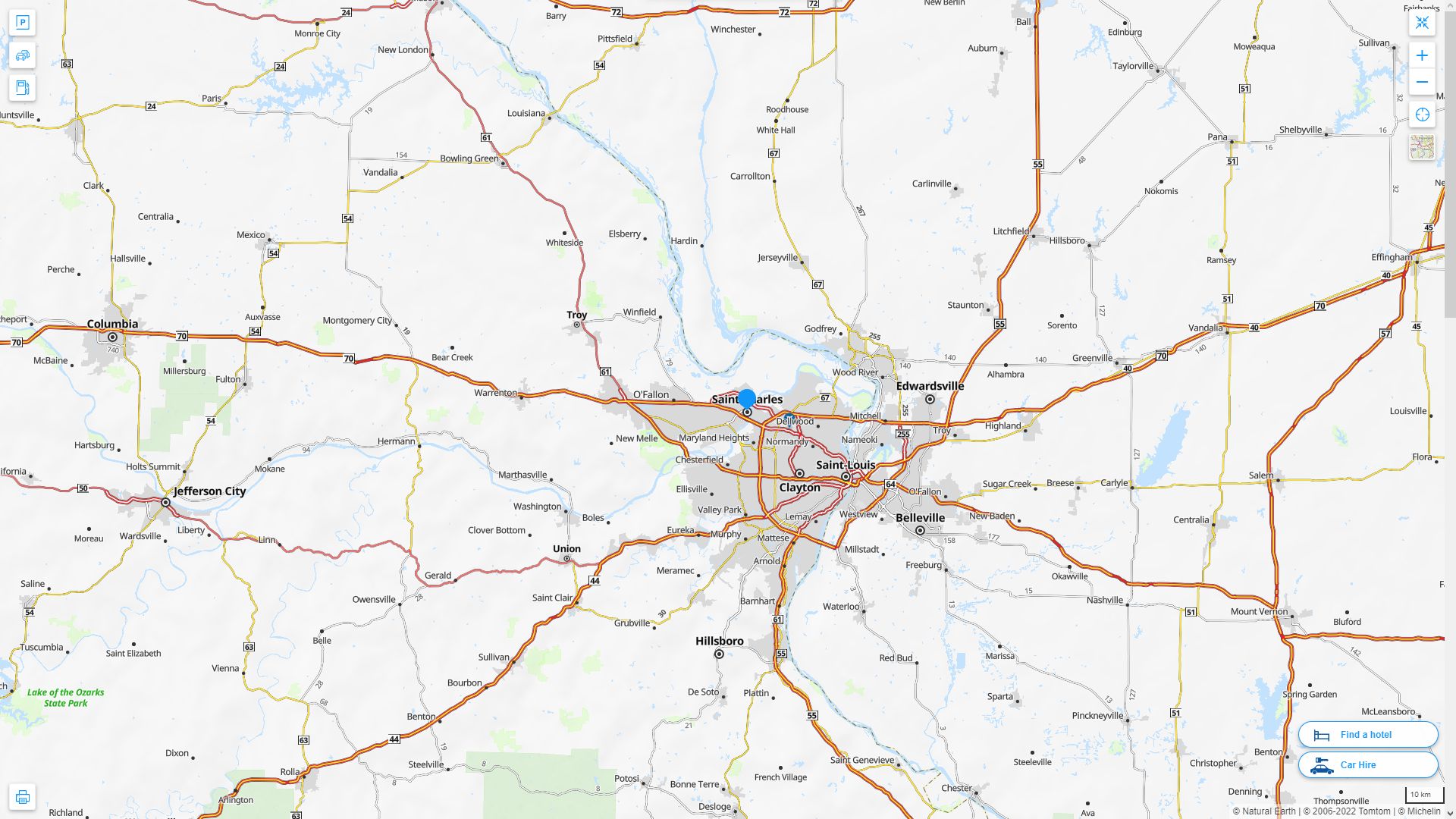 St. Charles, Missouri Map