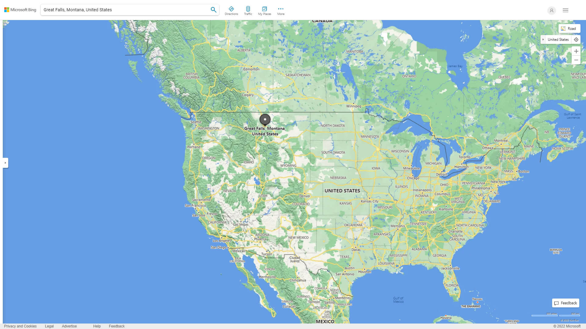 Great Falls Montana Map - United States