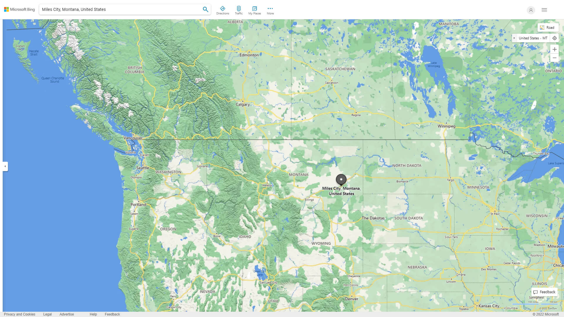 Miles City, Montana Map