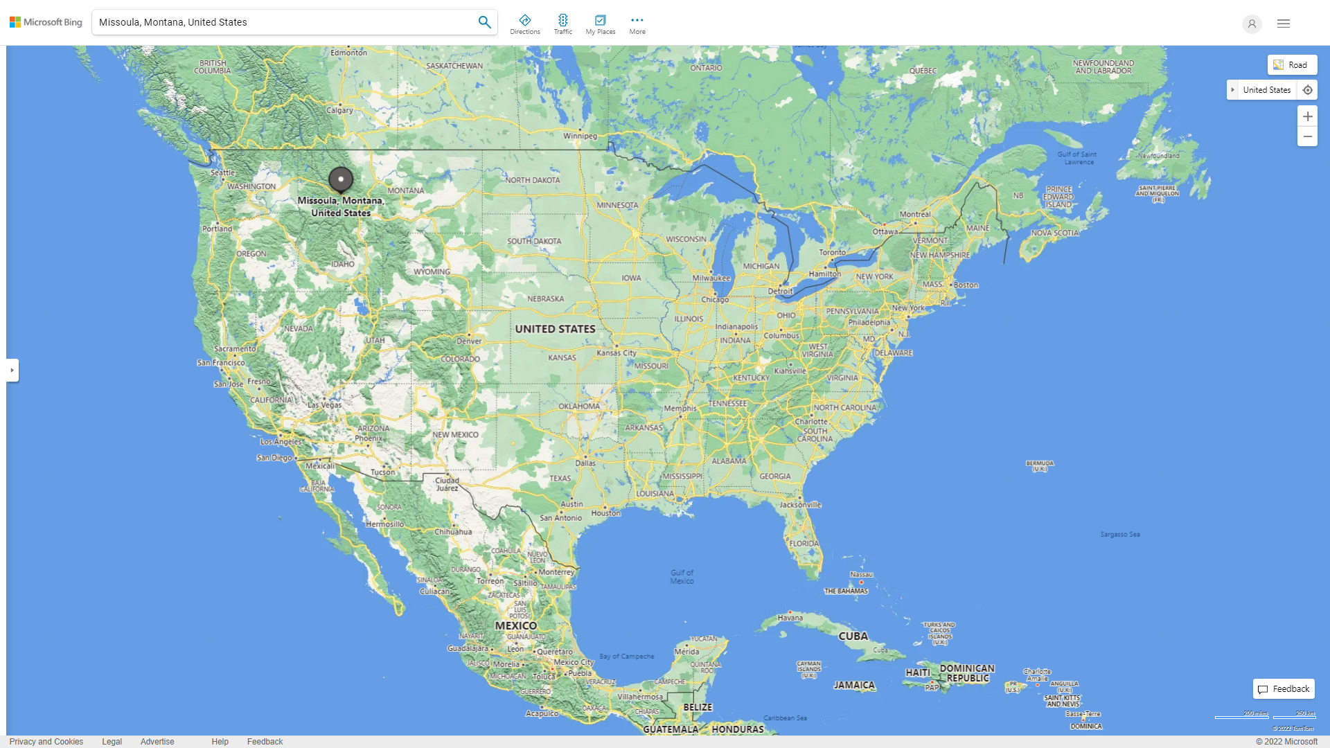 Missoula, Montana Map