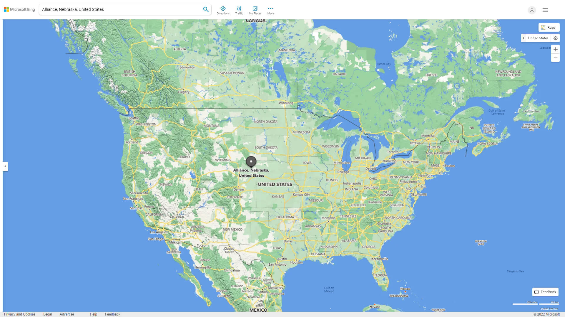 Alliance, Nebraska Map