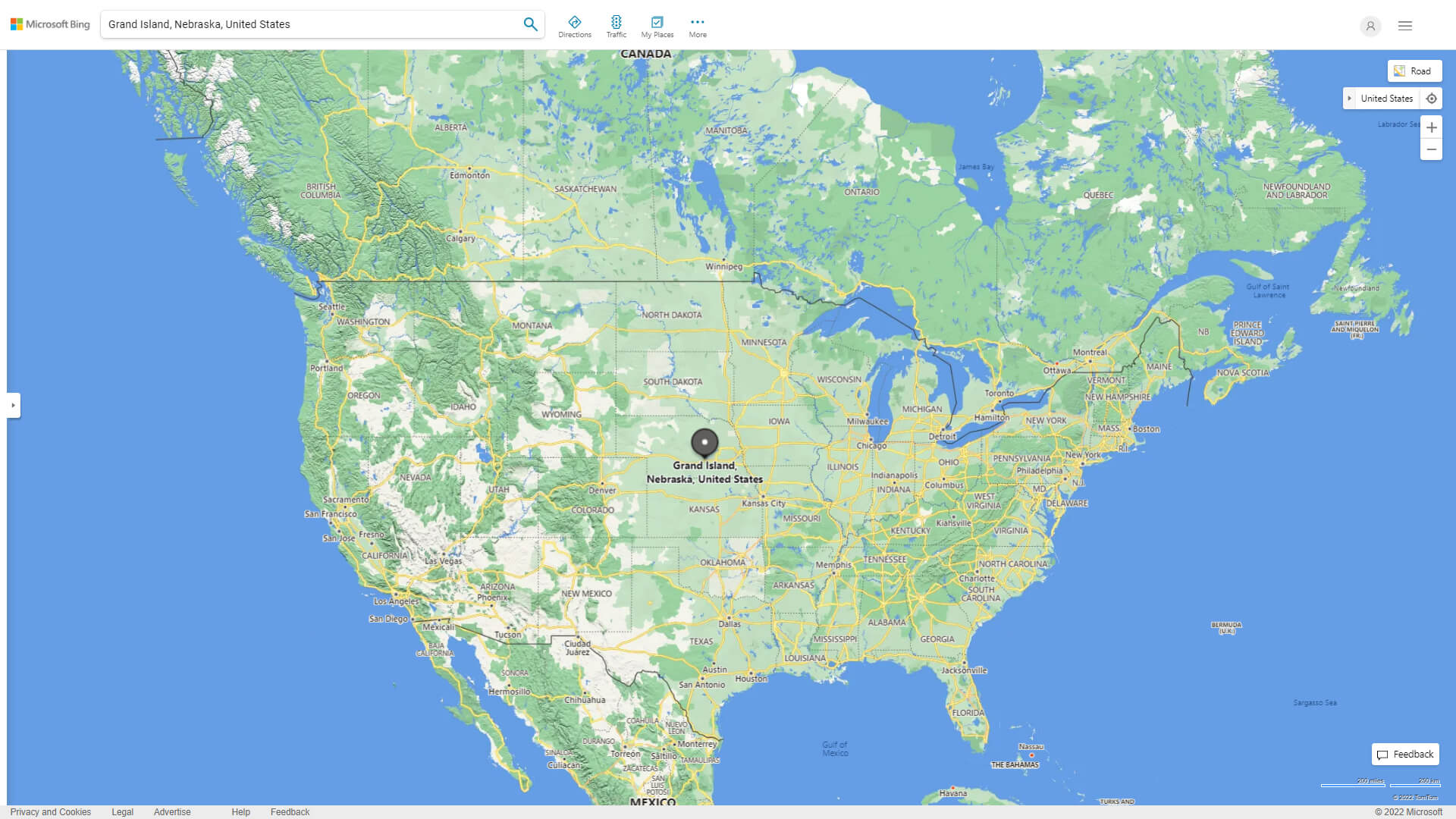Grand Island, Nebraska Map