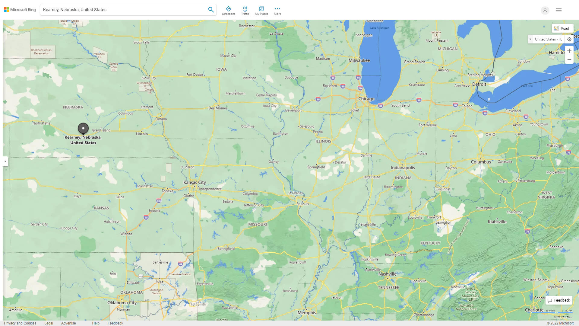 Kearney, Nebraska Map