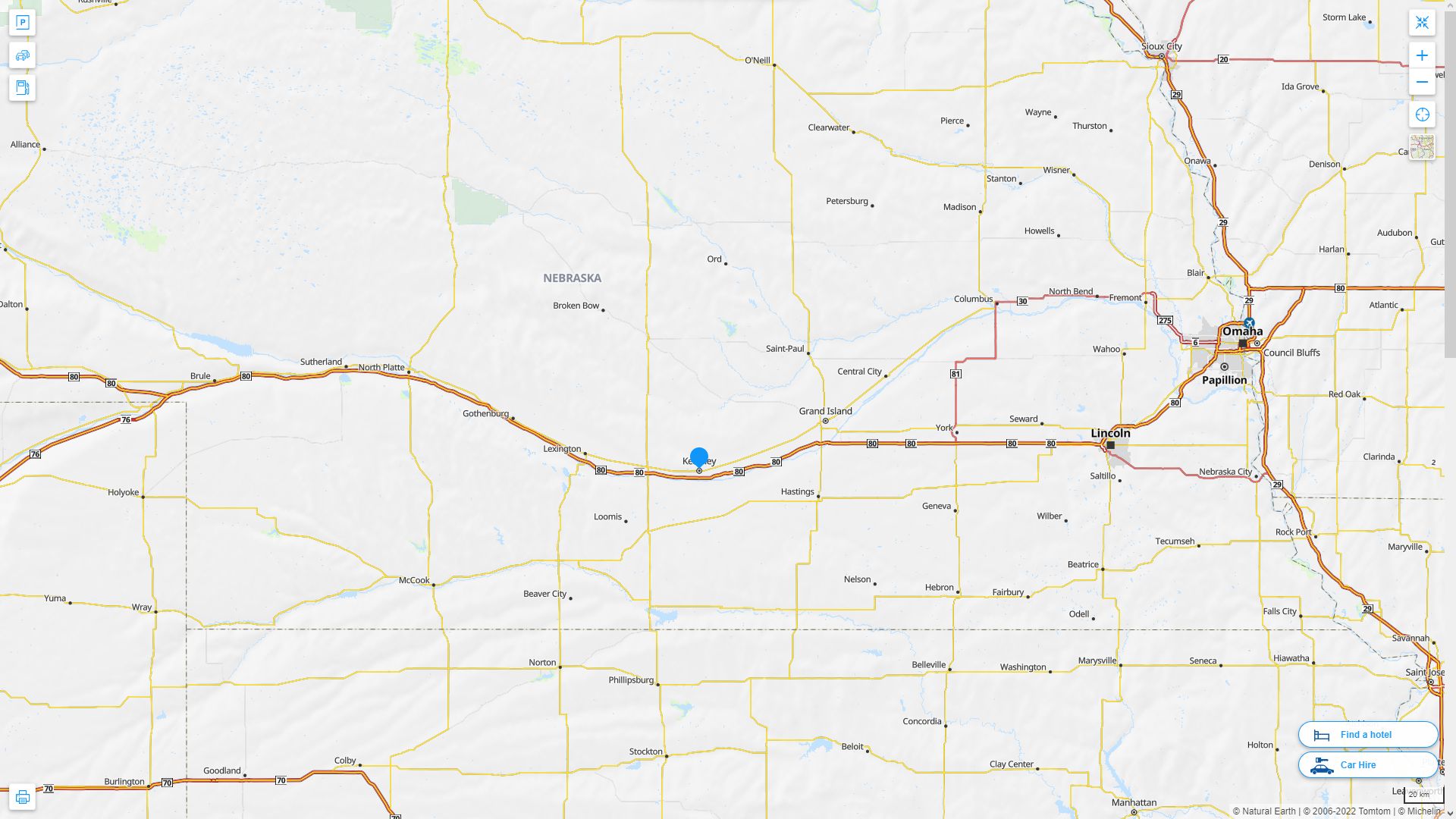Kearney, Nebraska Map