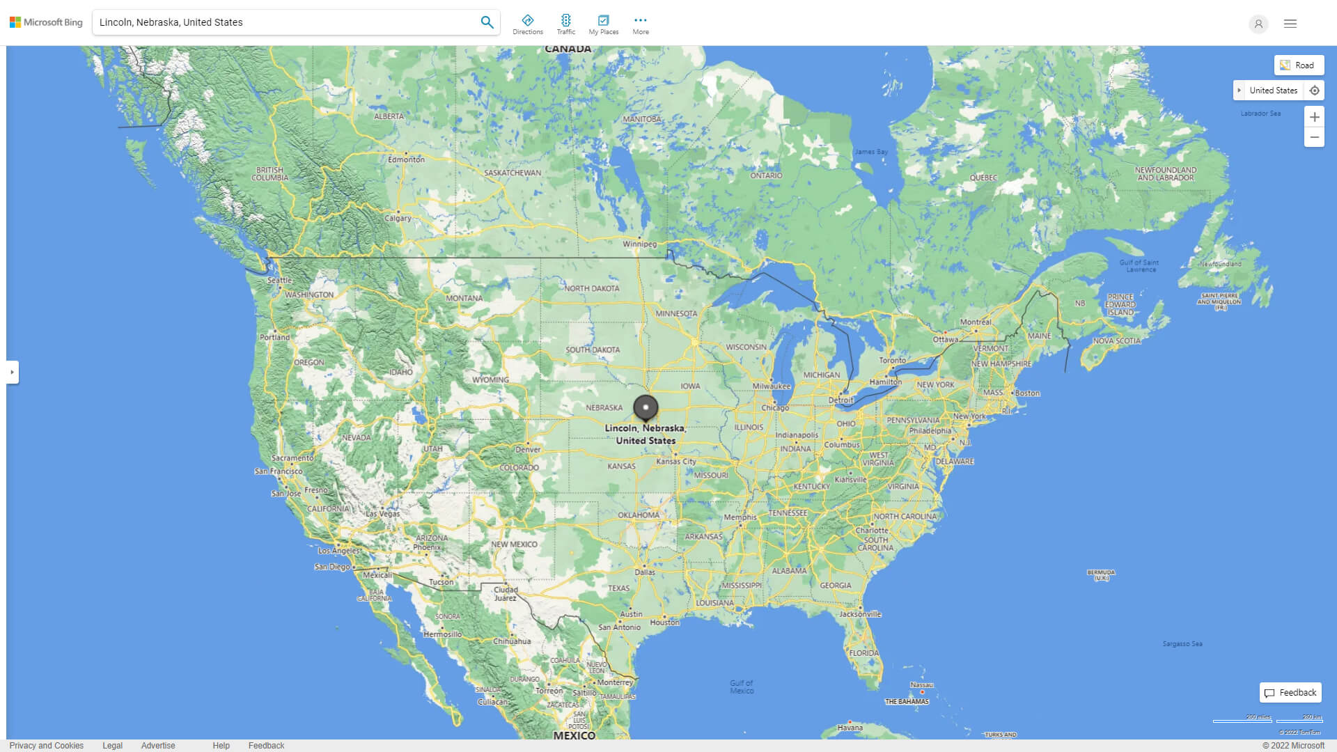 Lincoln, Nebraska Map
