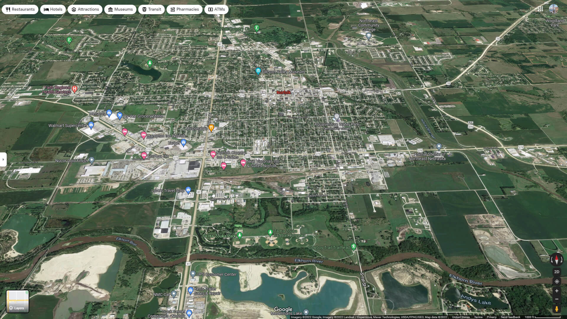 Norfolk Nebraska Map - United States