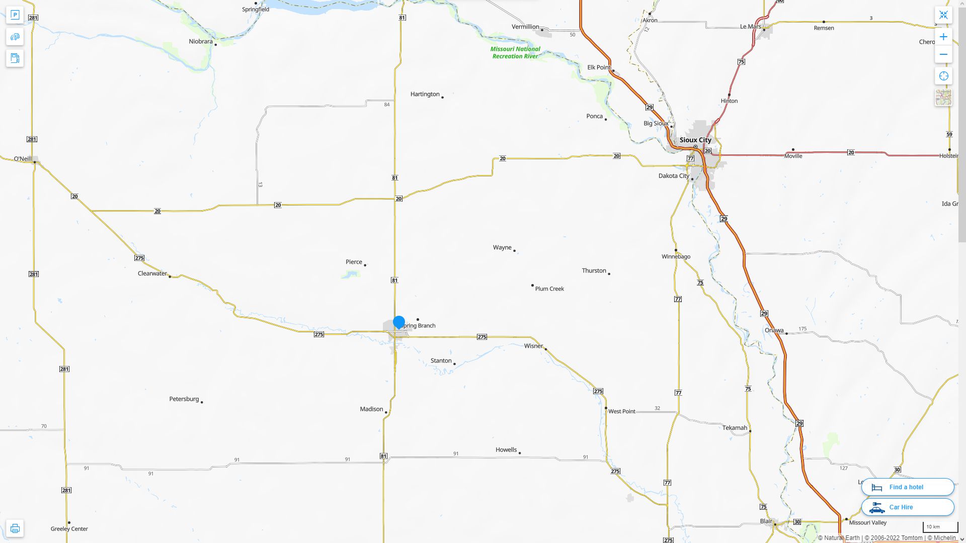 Norfolk, Nebraska Map