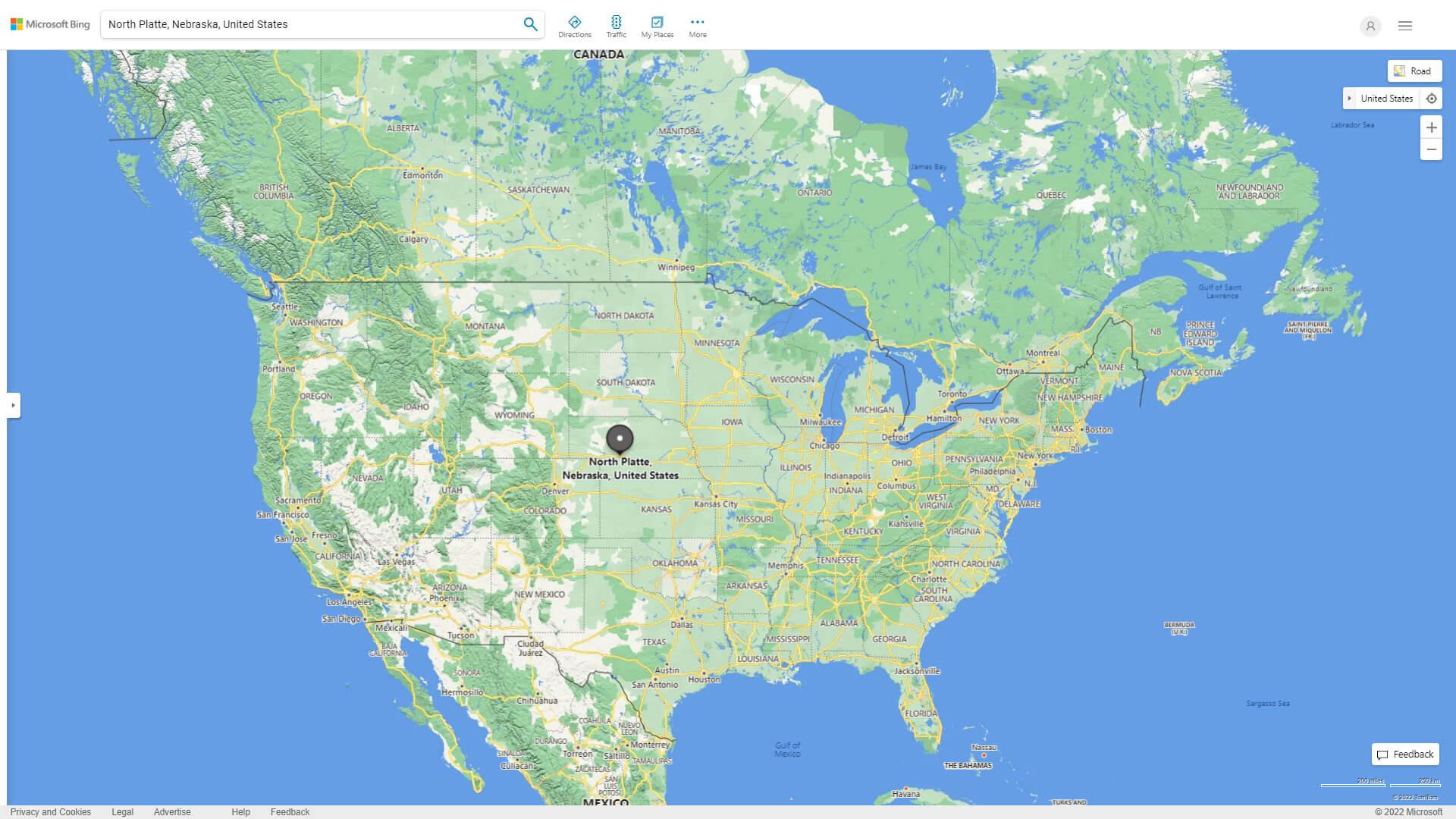 North Platte Nebraska Map - United States