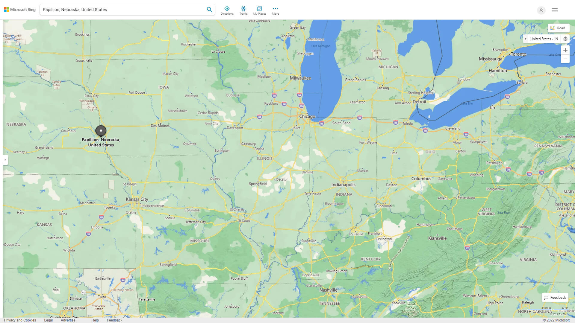 Papillion, Nebraska Map