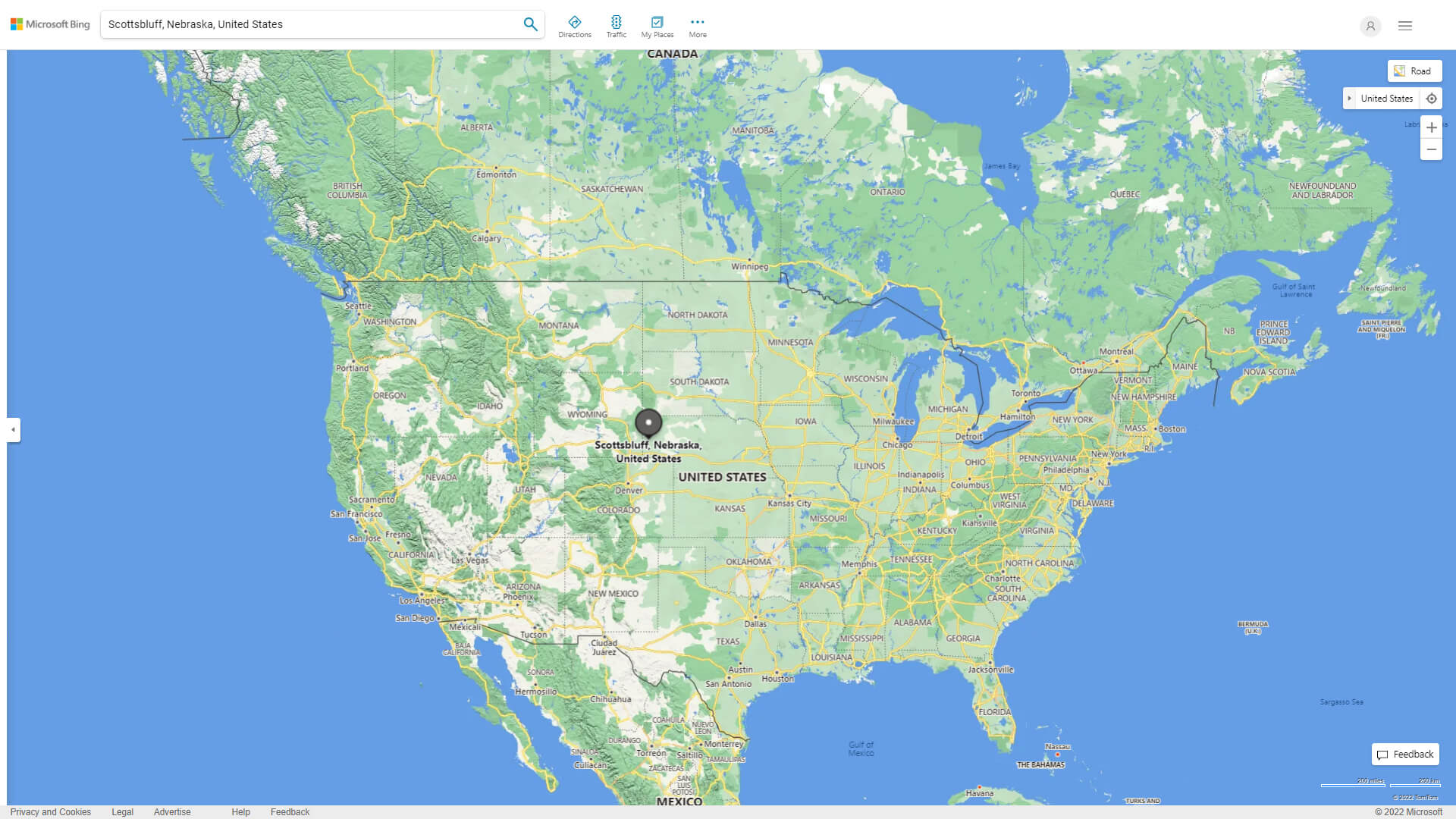 Scottsbluff, Nebraska Map