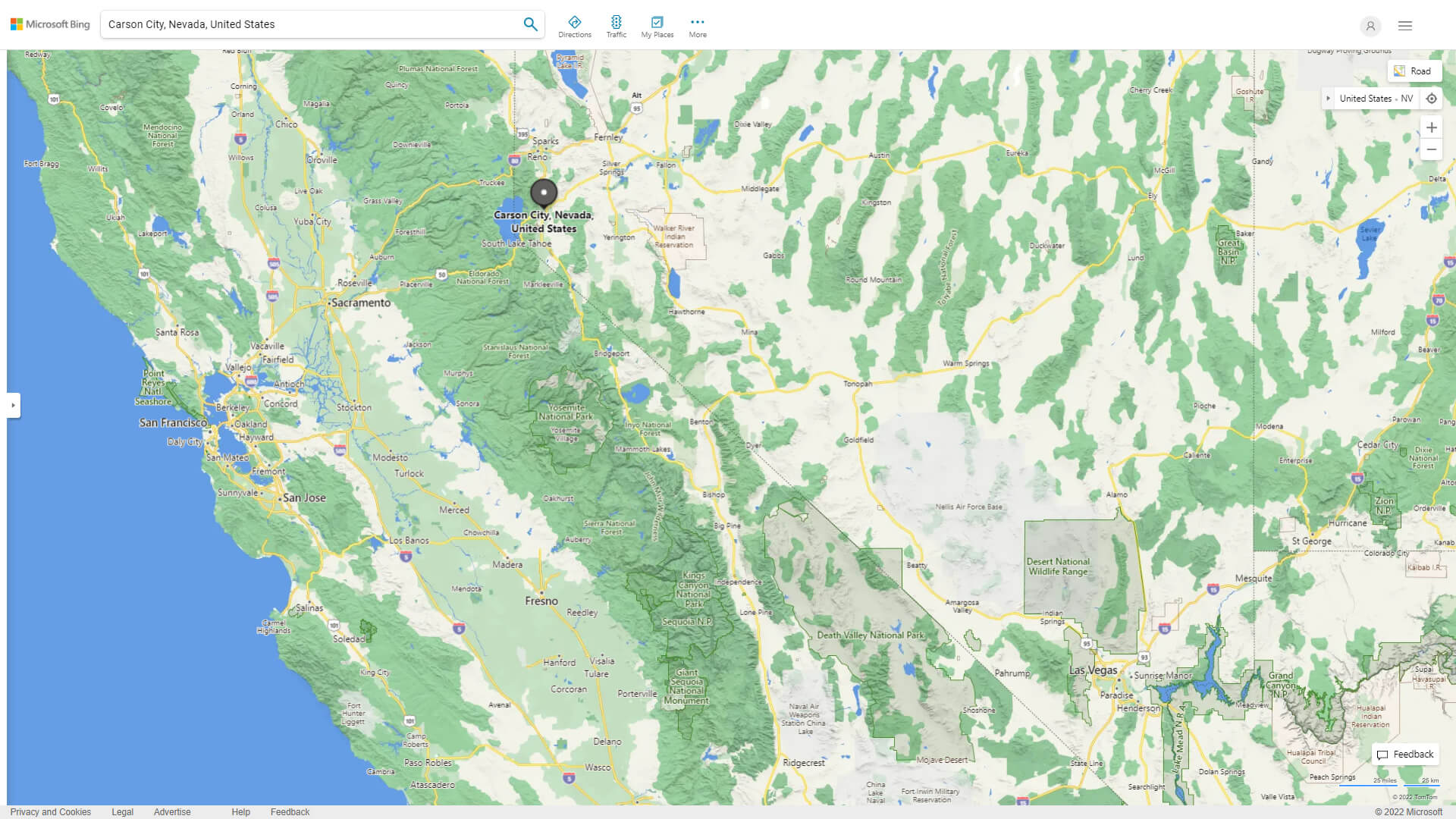 Carson City, Nevada Map