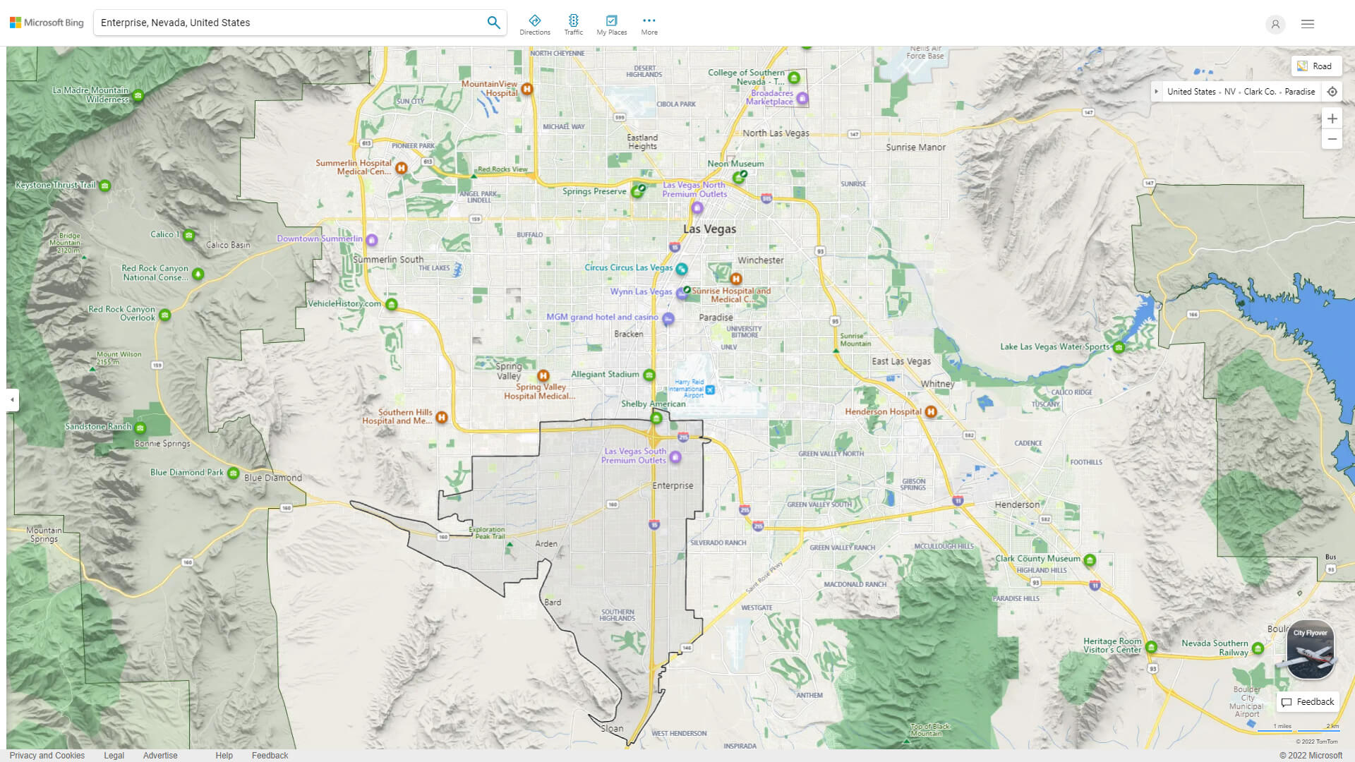Enterprise, Nevada Map