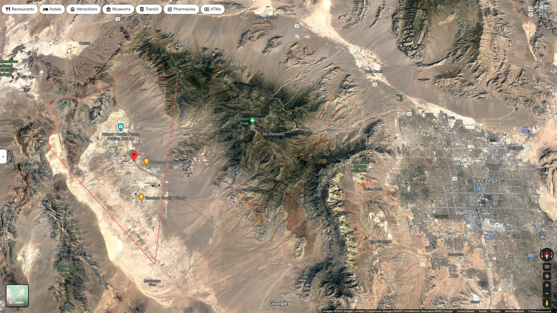 Pahrump, Nevada Map