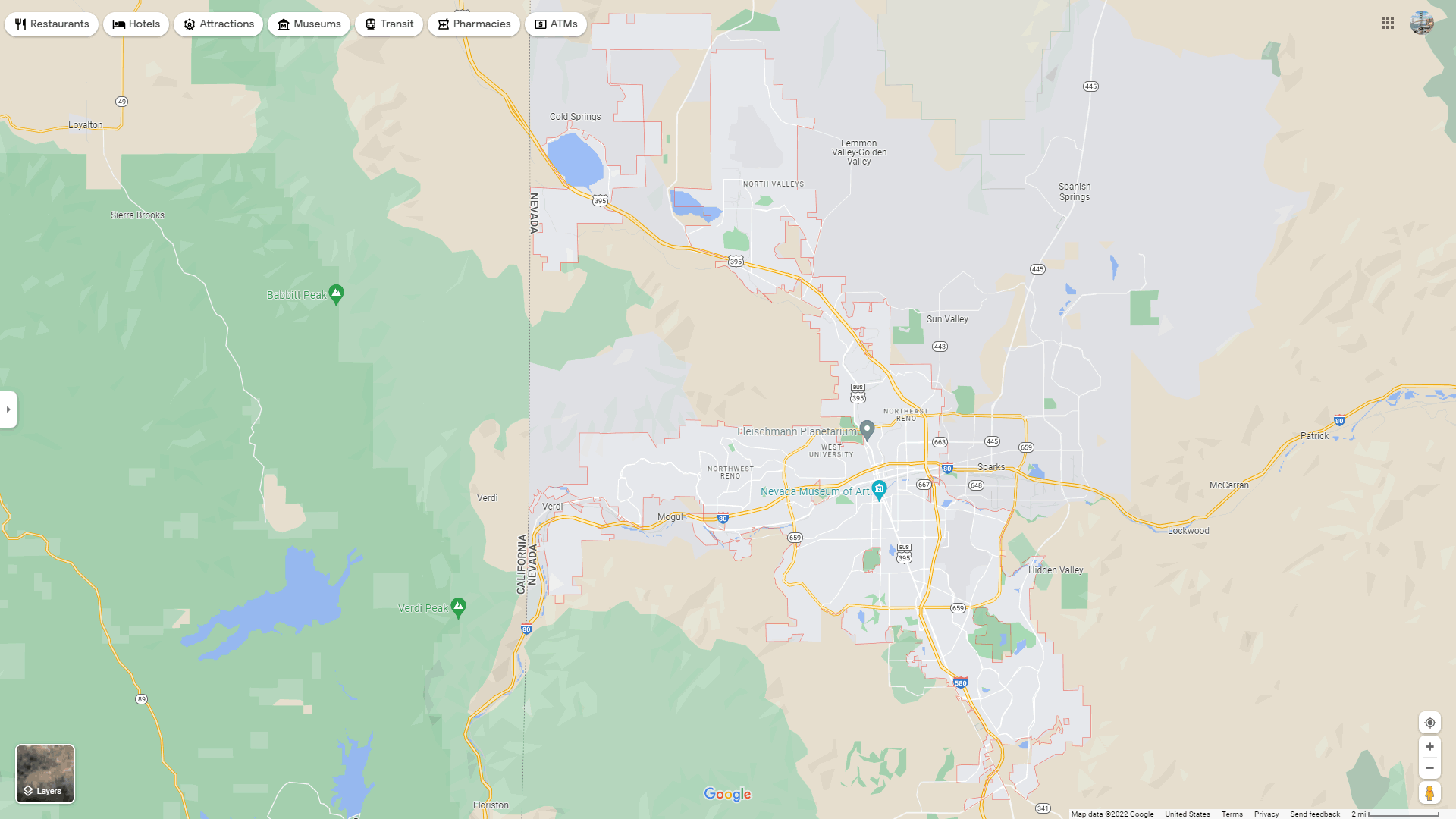 Reno Nevada Map - United States