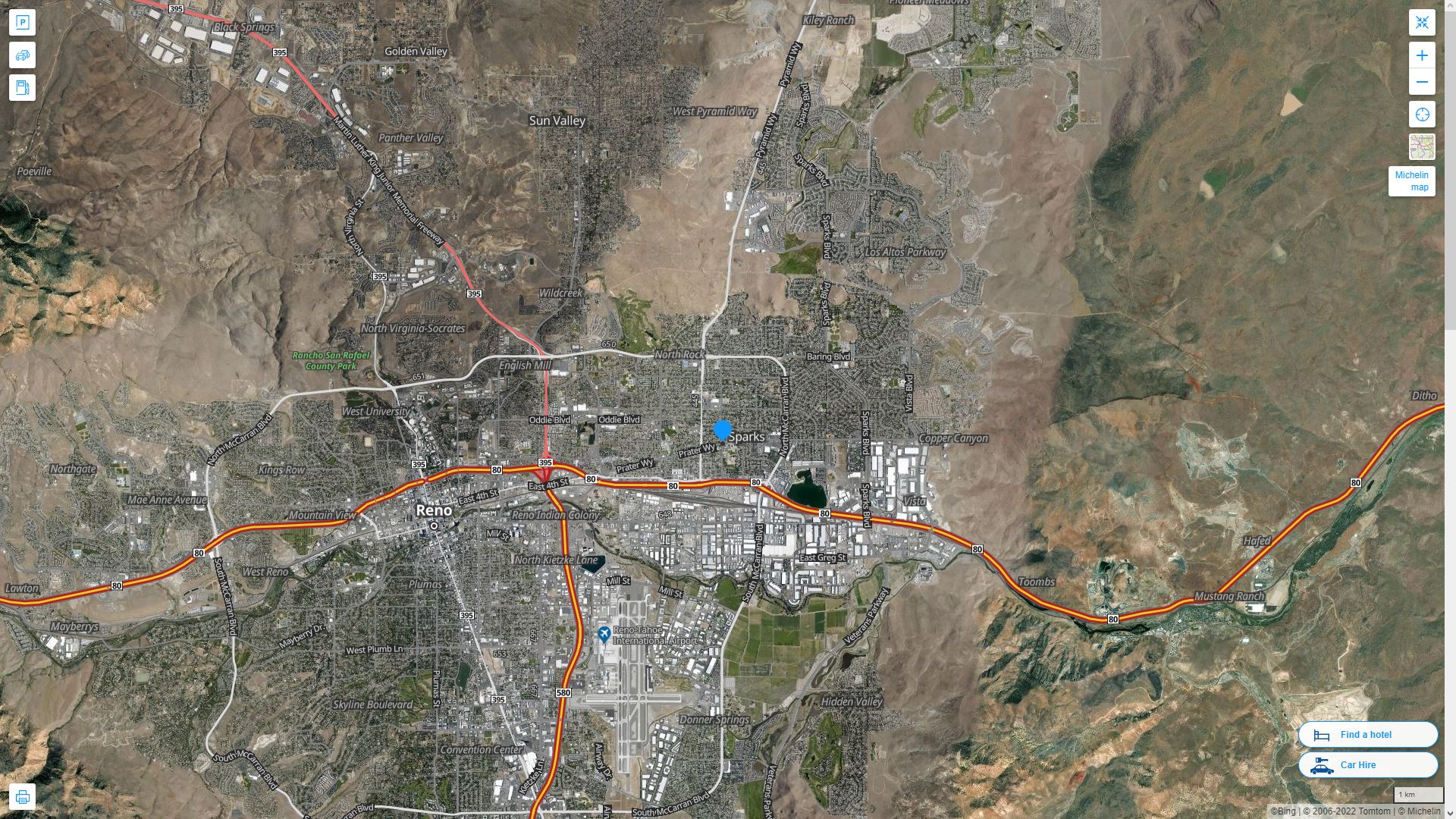 Sparks, Nevada Map