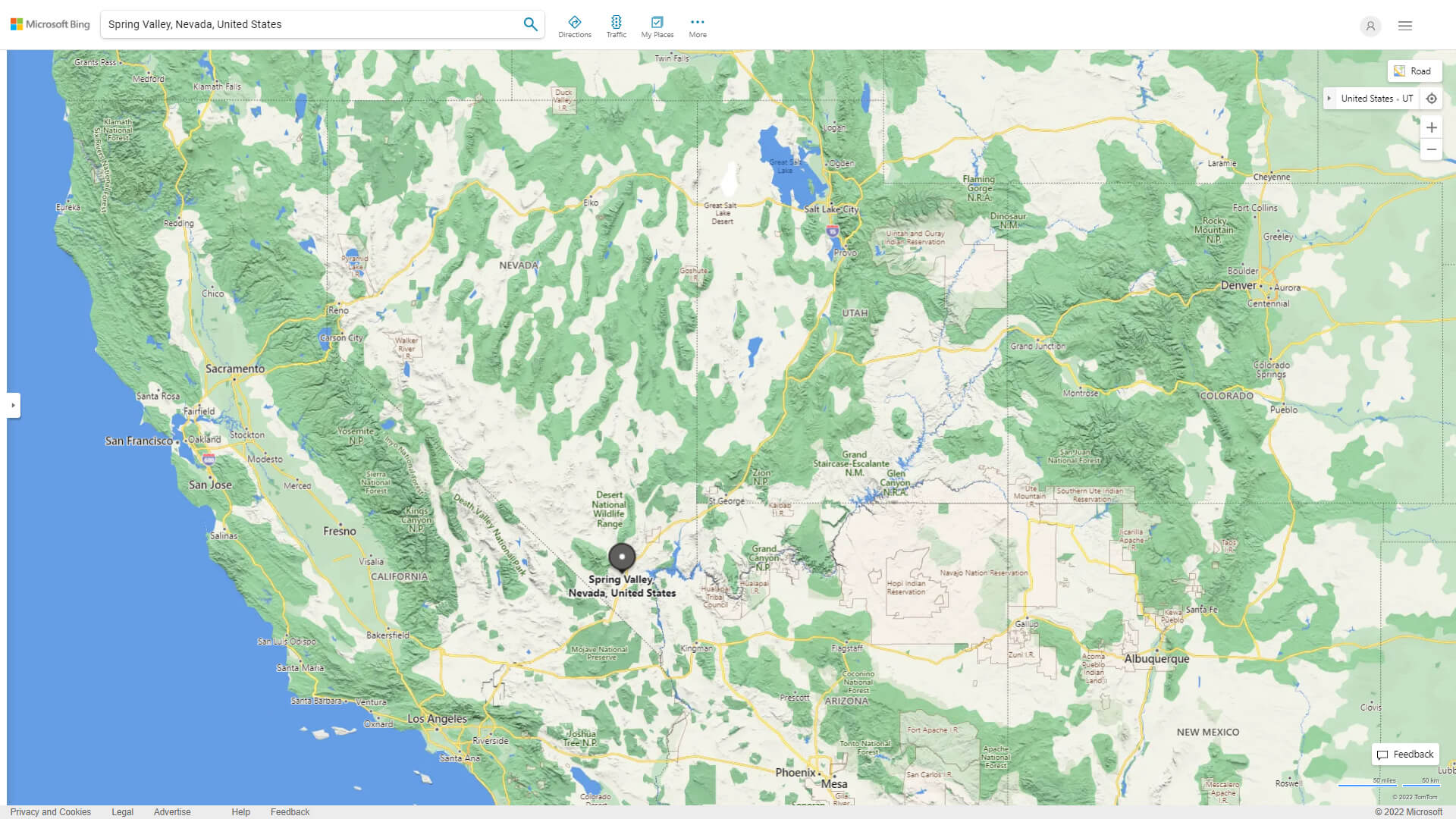 Spring Valley, Nevada Map