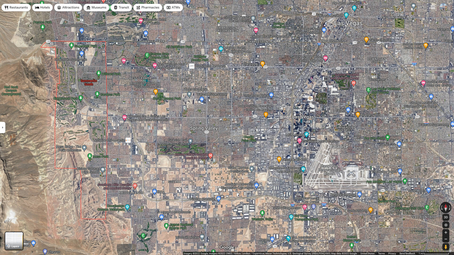 Summerlin South, Nevada Map