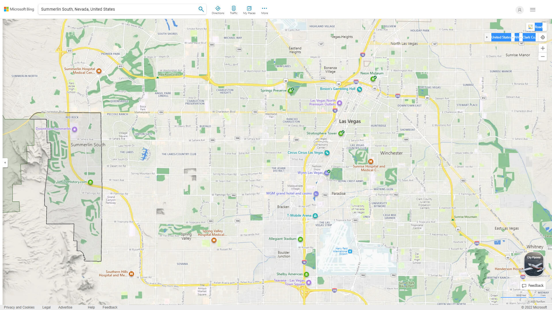 Summerlin South, Nevada Map