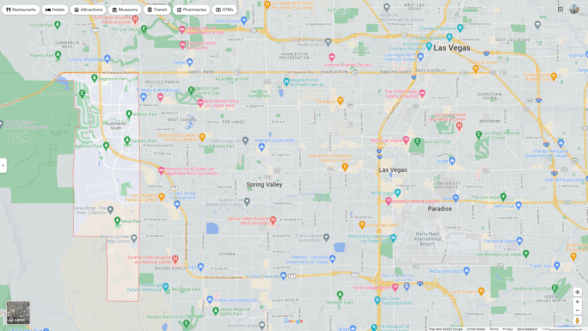 Summerlin South, Nevada Map