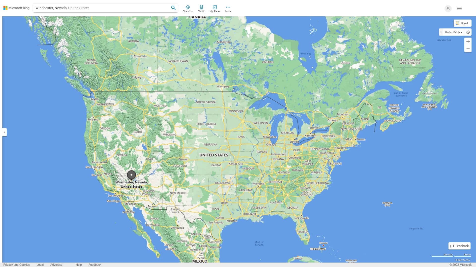 Winchester, Nevada Map