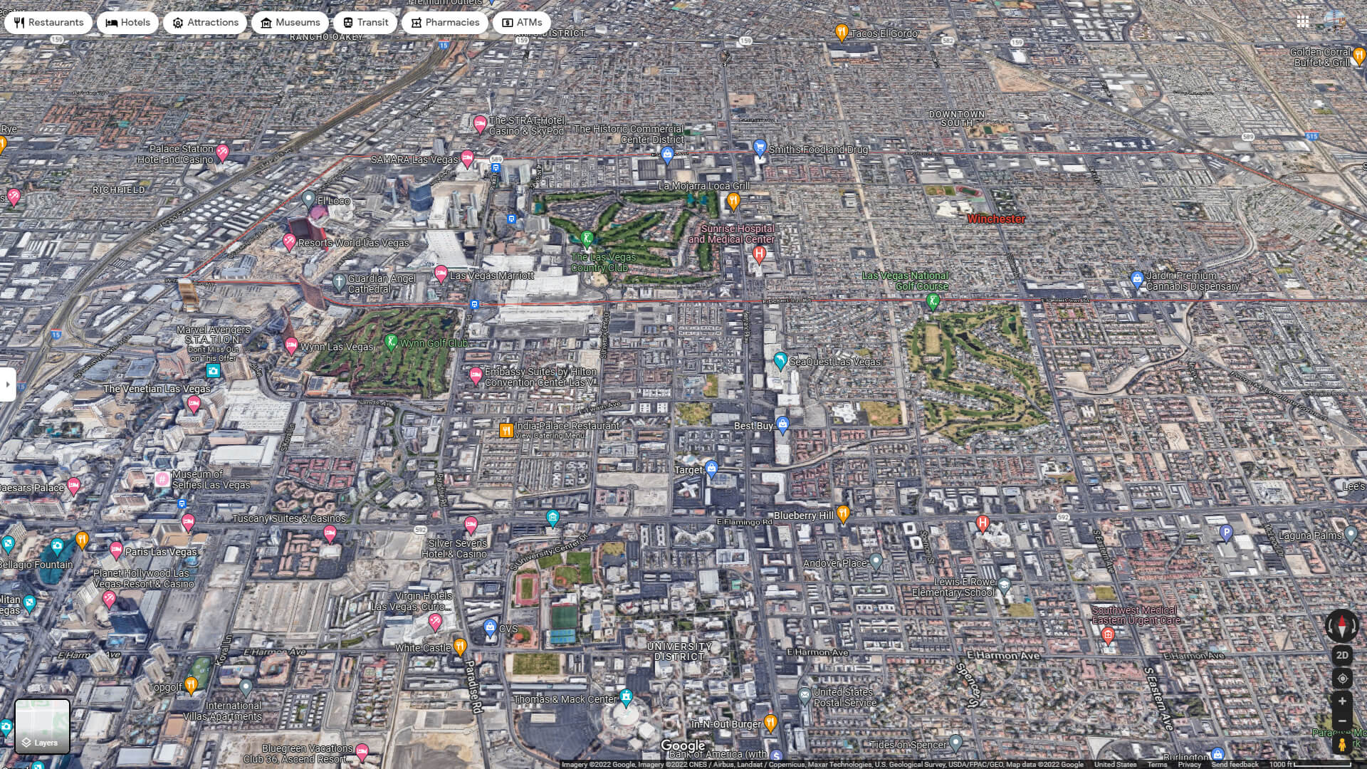 Winchester, Nevada Map