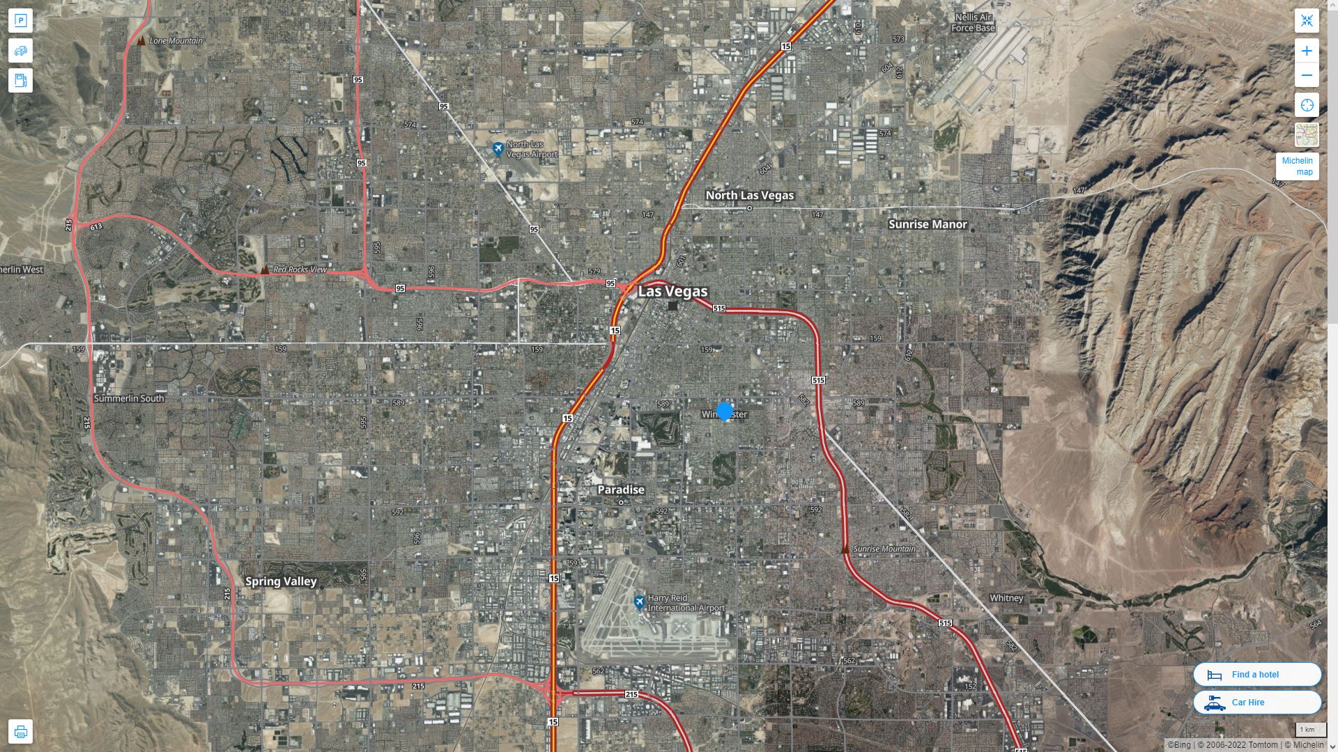 Winchester, Nevada Map