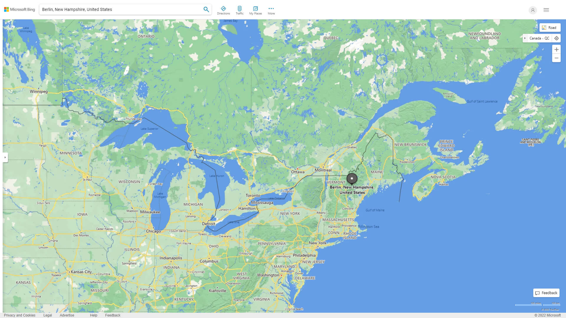 Berlin, New Hampshire Map