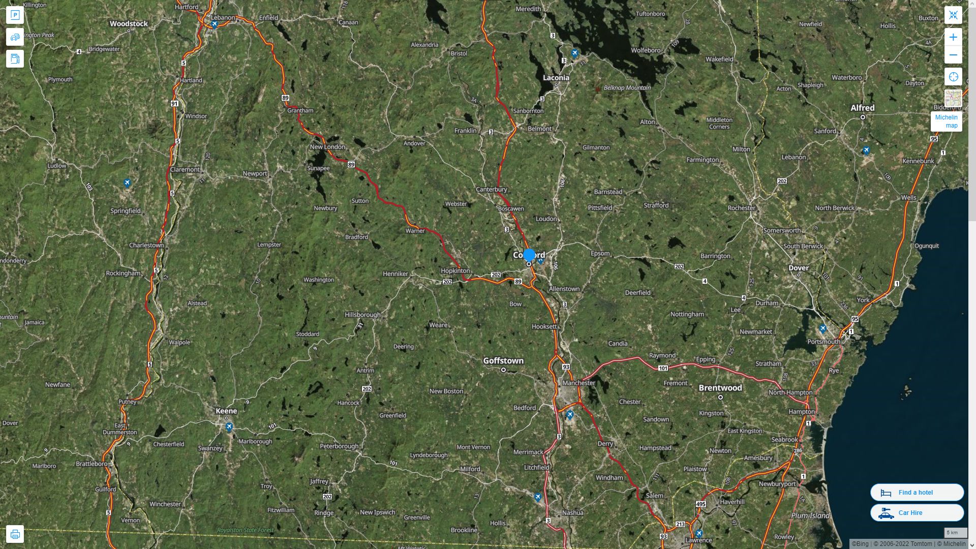 Concord, New Hampshire Map