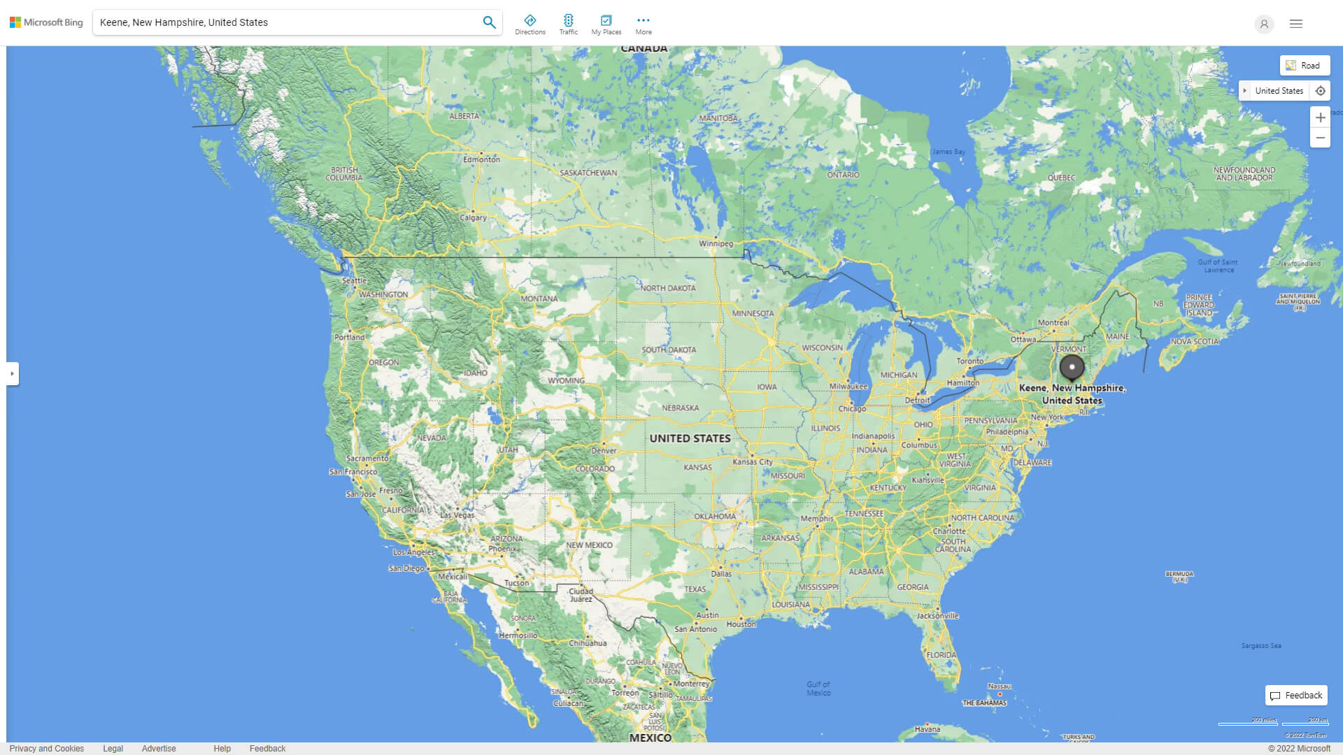Keene, New Hampshire Map