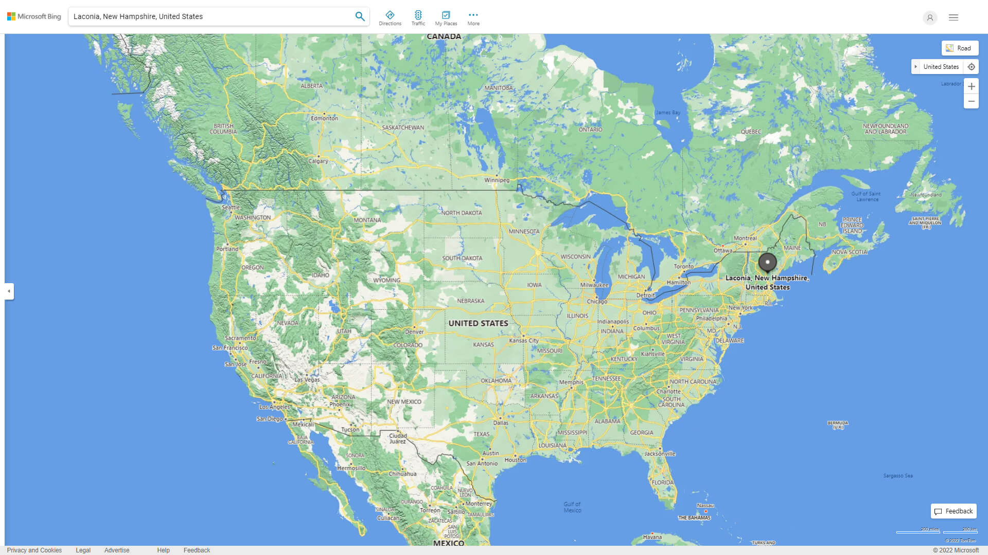 Laconia, New Hampshire Map