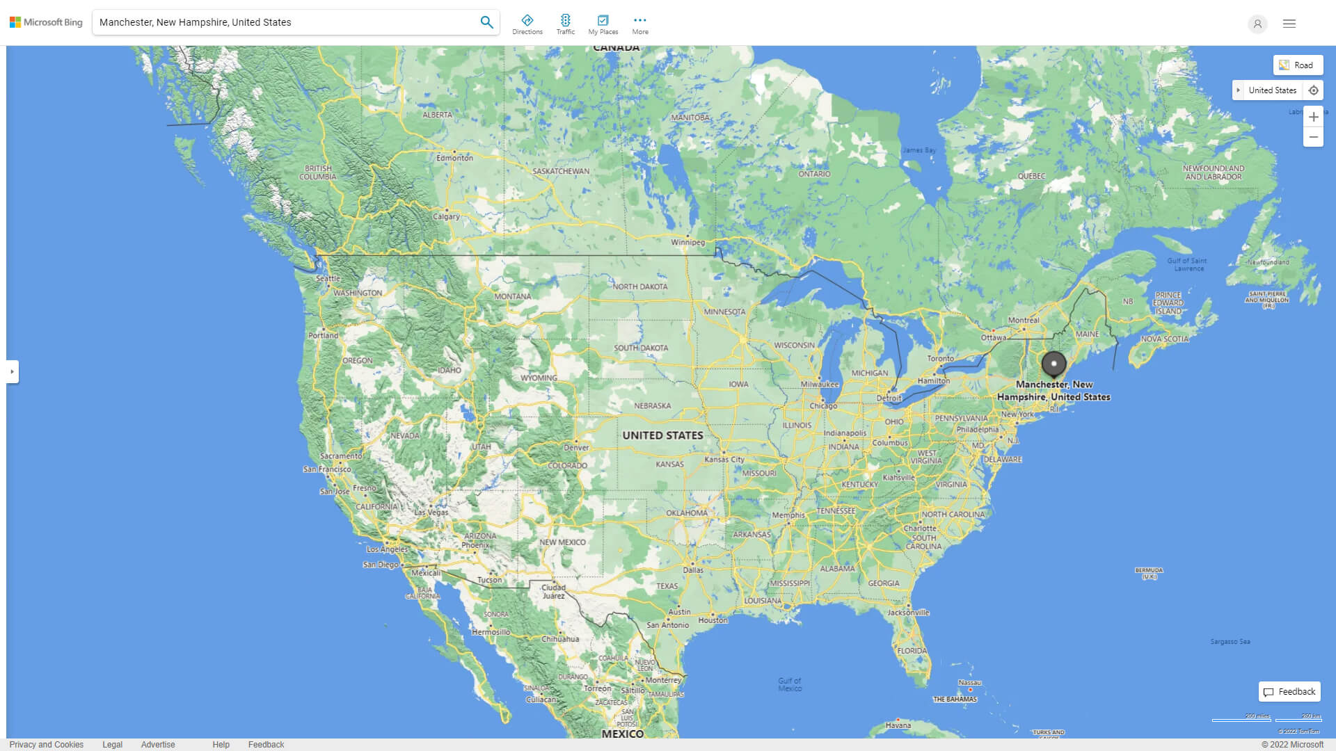 Manchester, New Hampshire Map