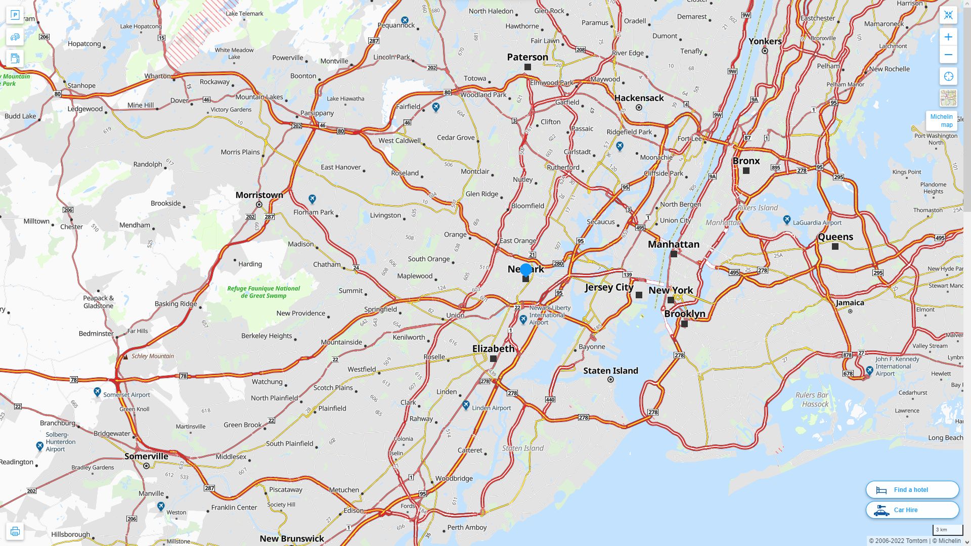 Newark, New Jersey Map