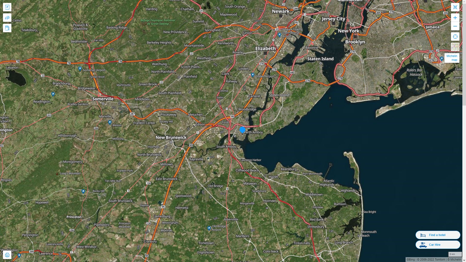 Perth Amboy, New Jersey Map