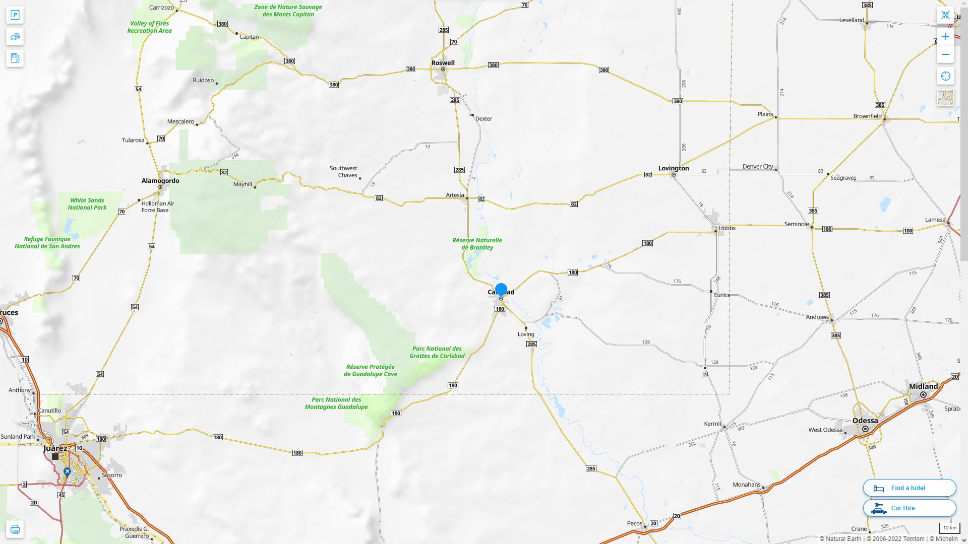 Carlsbad, New Mexico Map