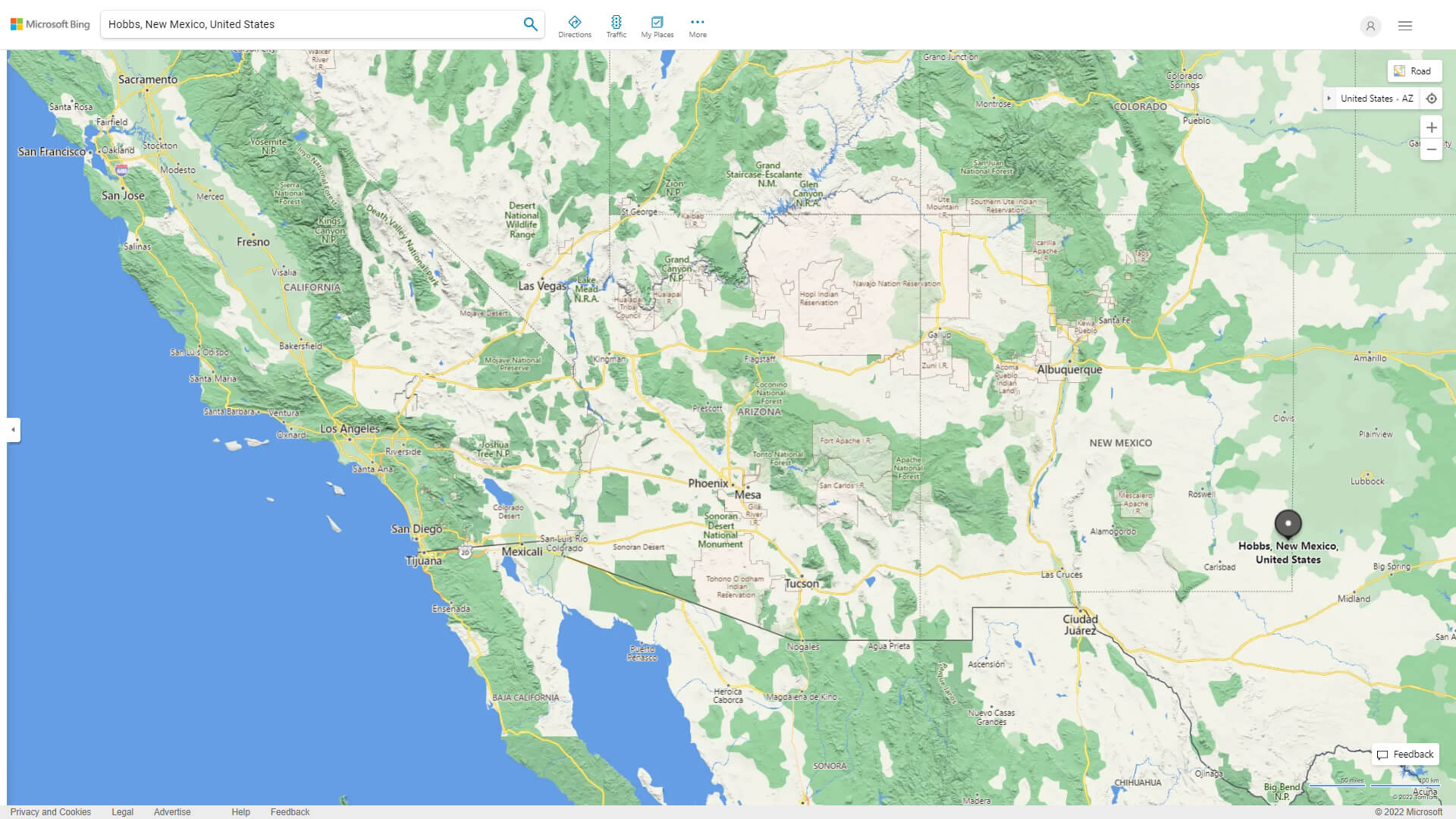 Hobbs, New Mexico Map